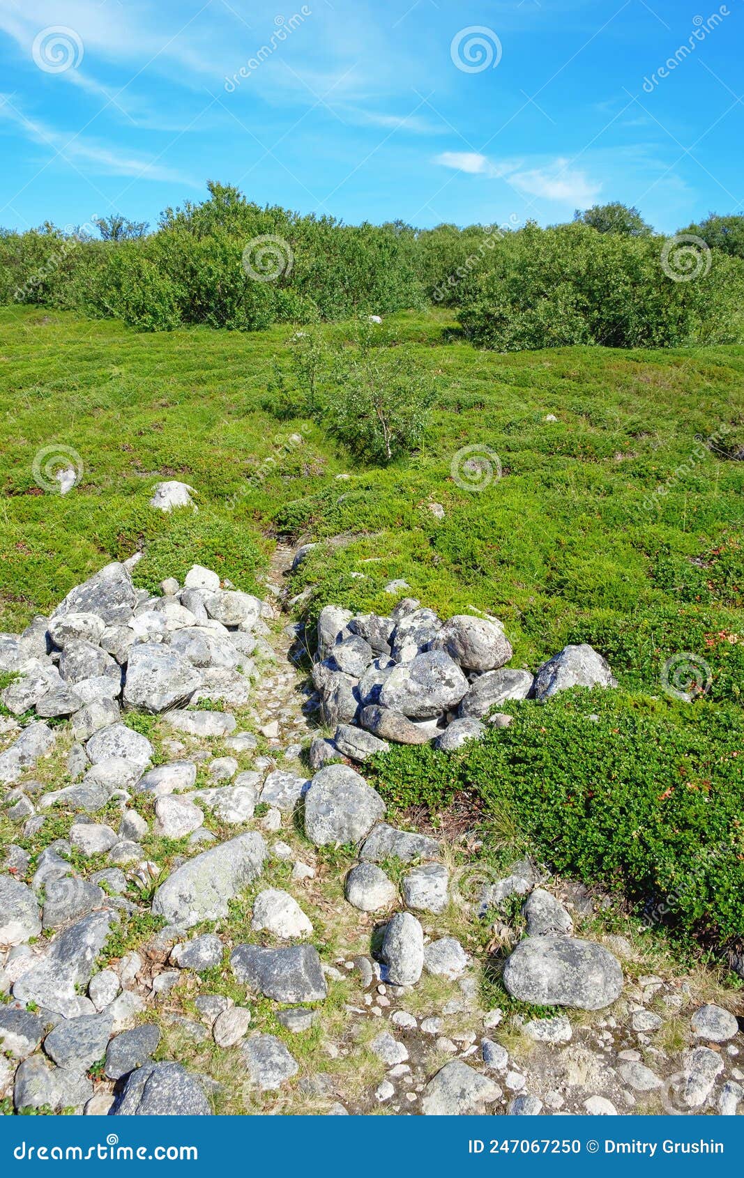 Ancient stone labyrinth stock photo. Image of russia - 247067250