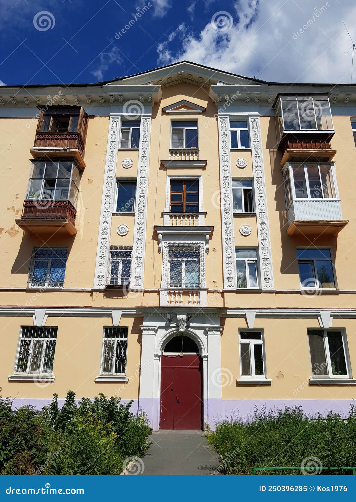Ancient Stone Multi-storey Building with Bas-reliefs Stock Image ...