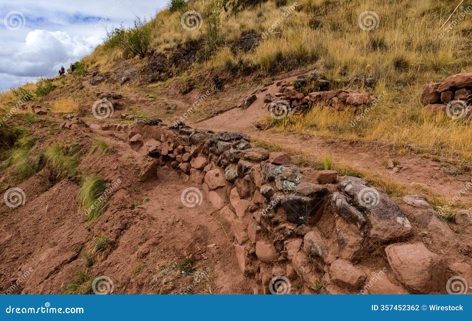 Ancient Stone Path in the Peruvian Andes. Stock Photo - Image of ...