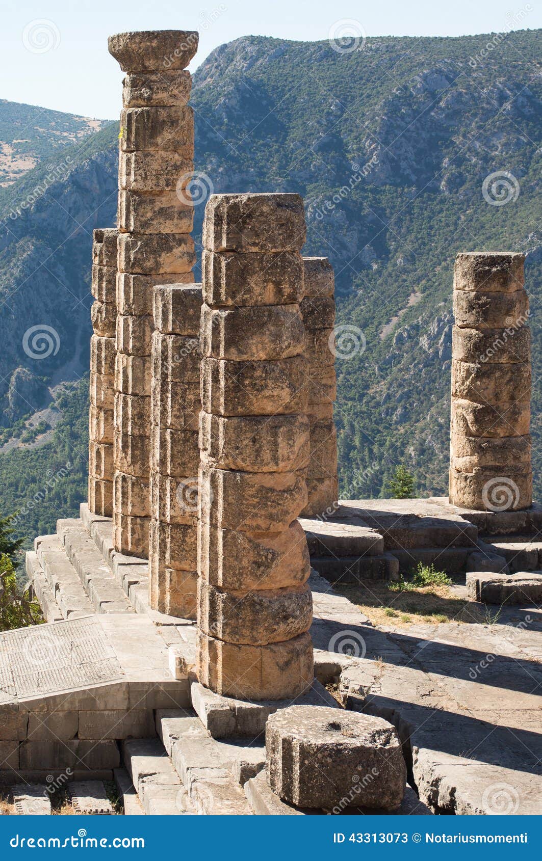 Ancient stone pillars stock image. Image of greece, travel - 43313073