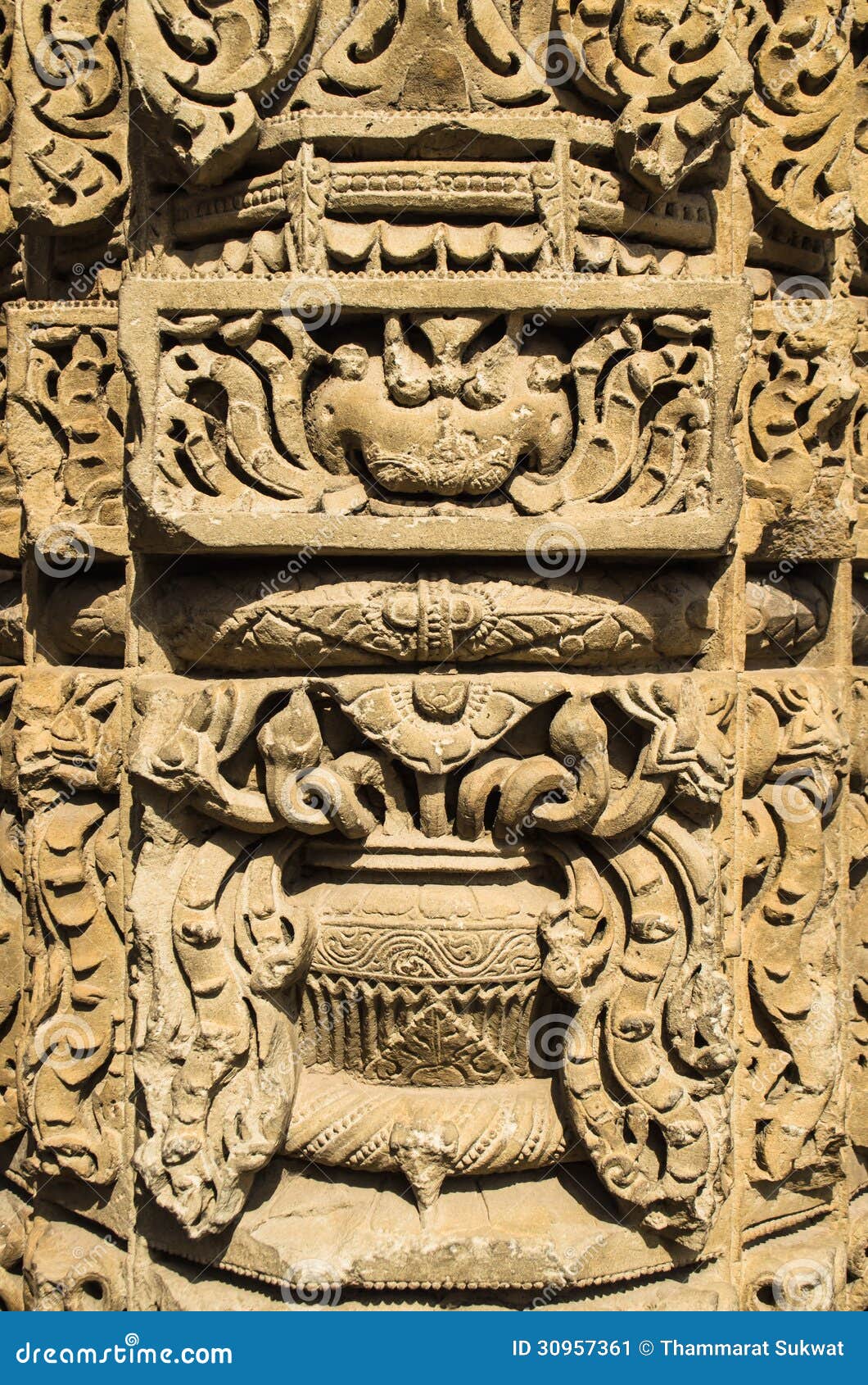 Ancient stone pole stock image. Image of minar, asia - 30957361