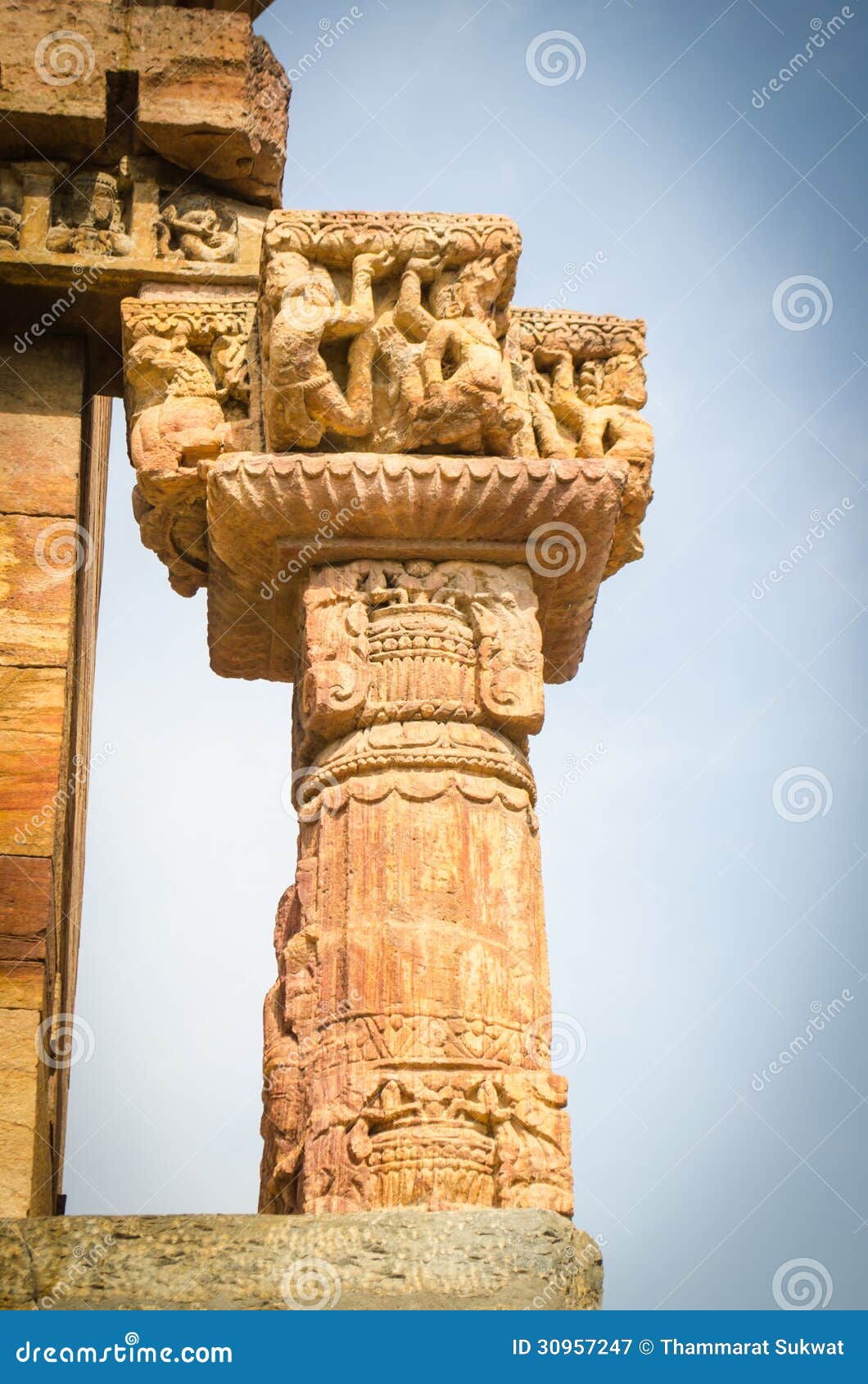 Ancient stone pole stock image. Image of capital, composition - 30957247