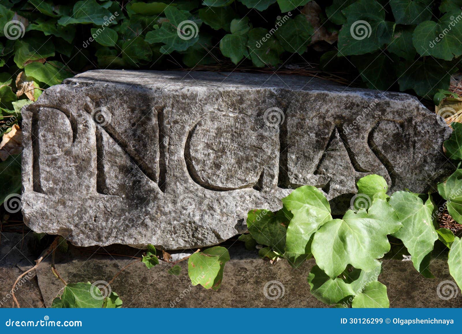 Ancient Stone with Inscription Stock Image - Image of symbol, letter ...