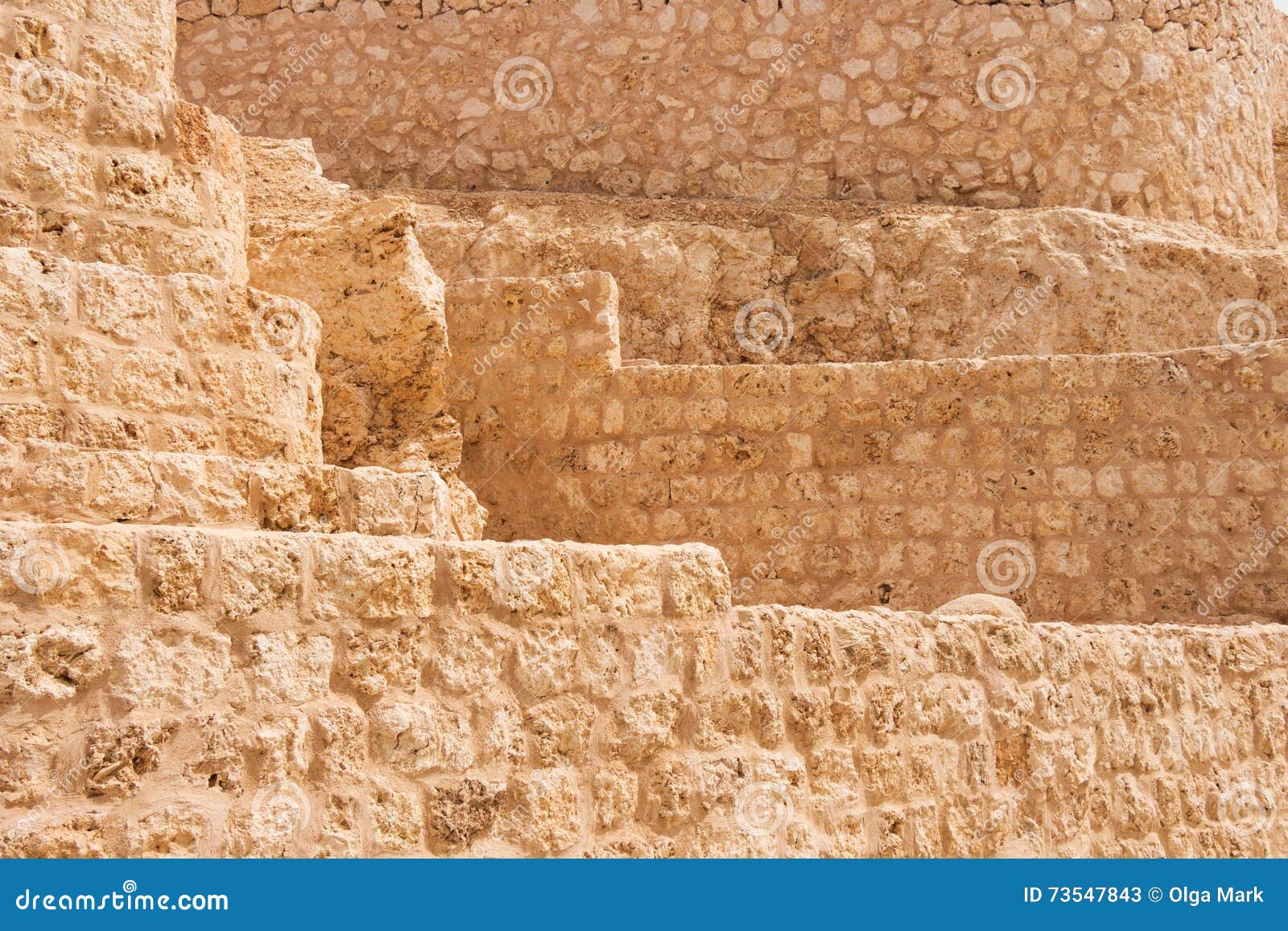 Ancient Stone Sand Wall, Brick, Background Stock Image - Image of ...