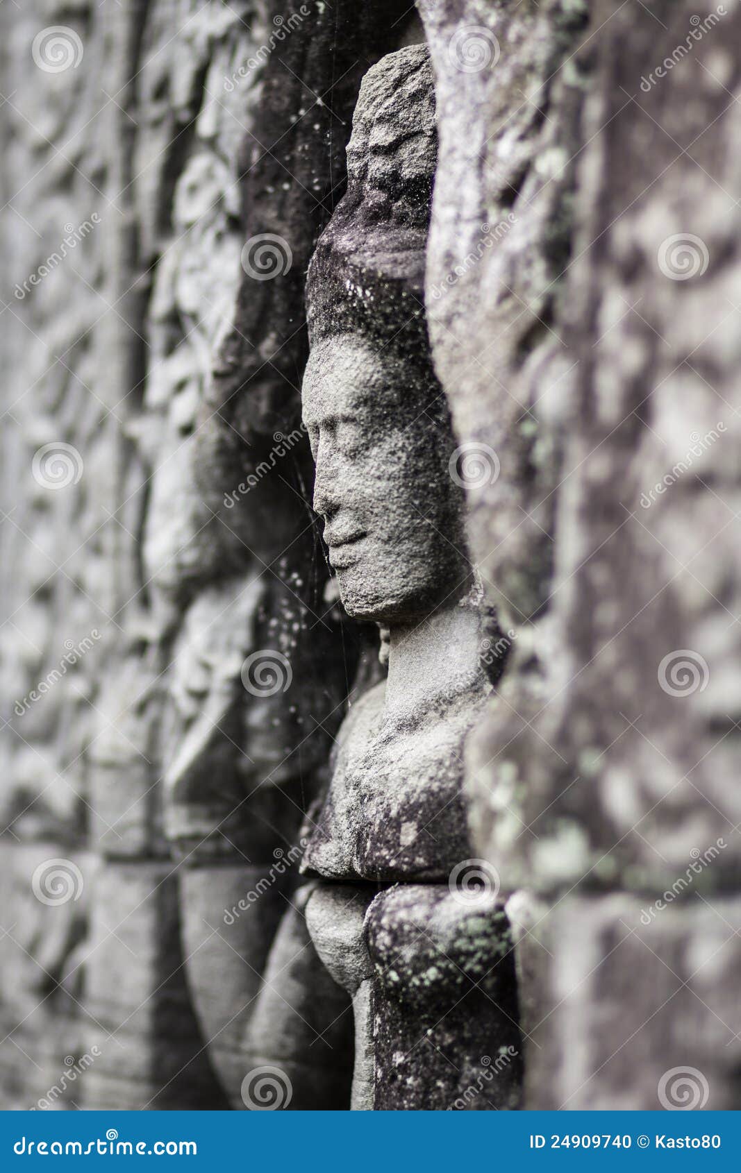 Ancient Stone Sculpture in Angkor Wat. Cambodia Stock Photo - Image of ...