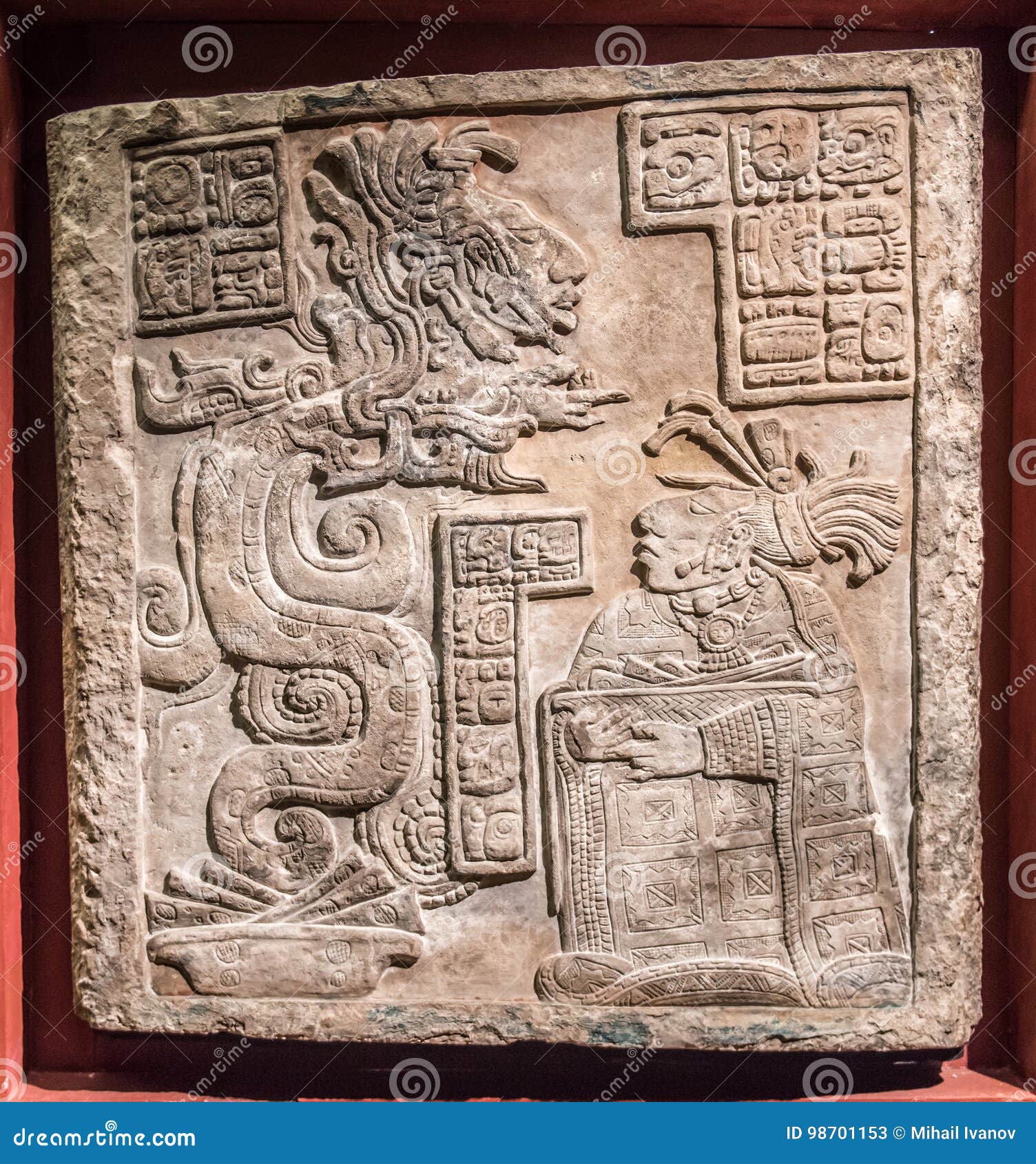 Mayan Stone Art Slab from 770 AD Editorial Stock Photo - Image of slab ...