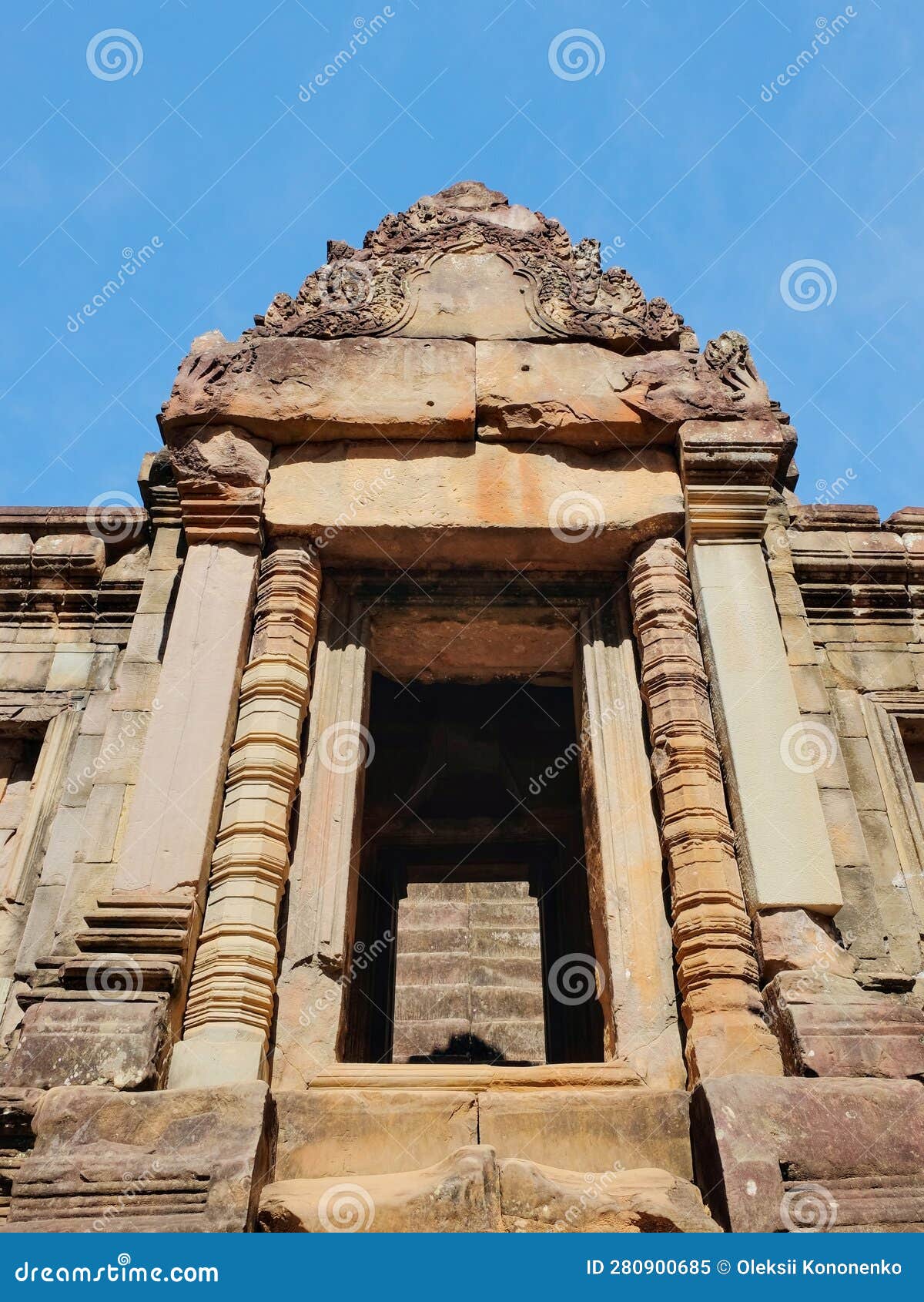 An Ancient Stone Structure in Cambodia, Medieval Khmer Architecture ...