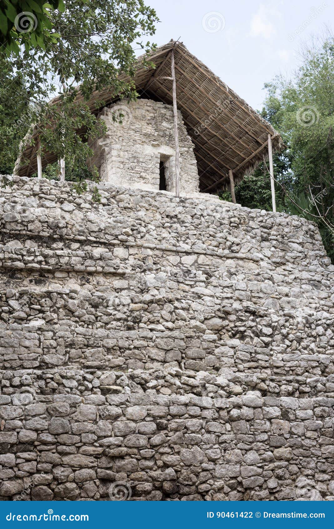 Ancient Stone Structure at Coba Mayan Ruins, Mexico Stock Photo - Image ...