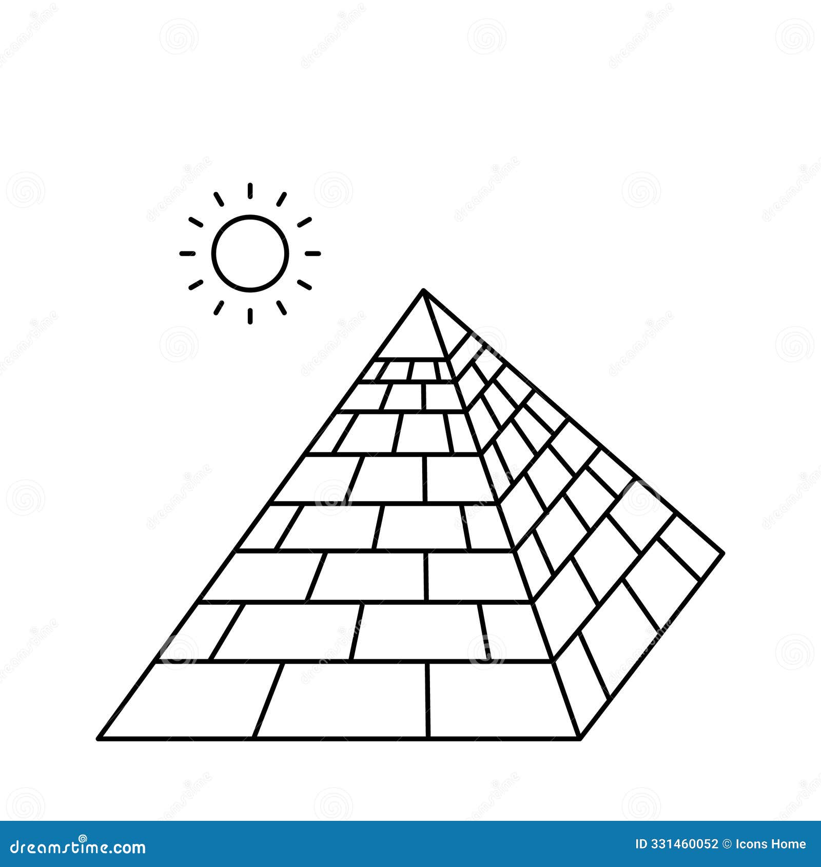 Pyramid stock illustration. Illustration of landmark - 331460052