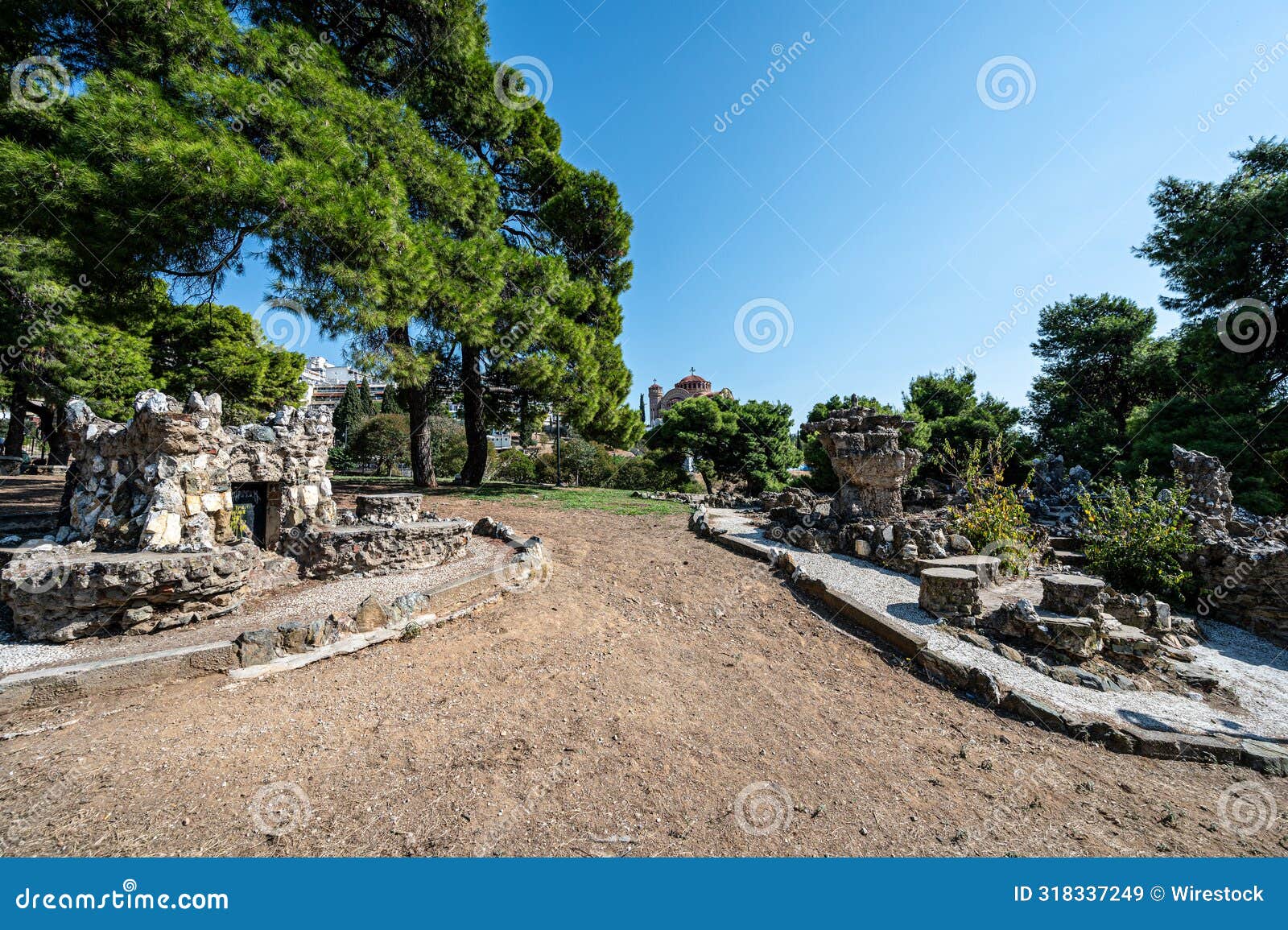 Ancient Stone Structure in Thessaloniki, Greece Stock Image - Image of ...
