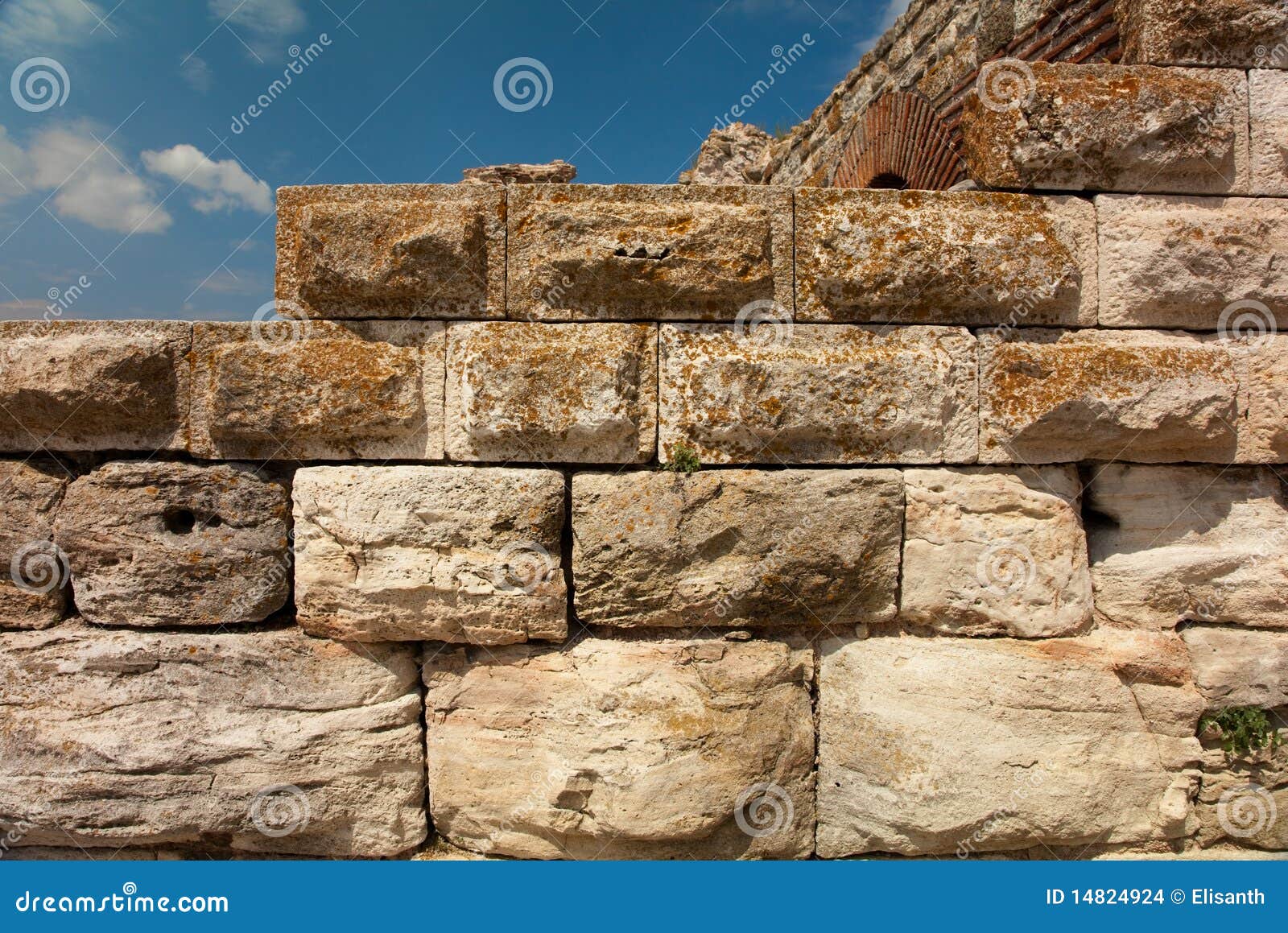 Ancient stone wall stock photo. Image of fortification - 14824924