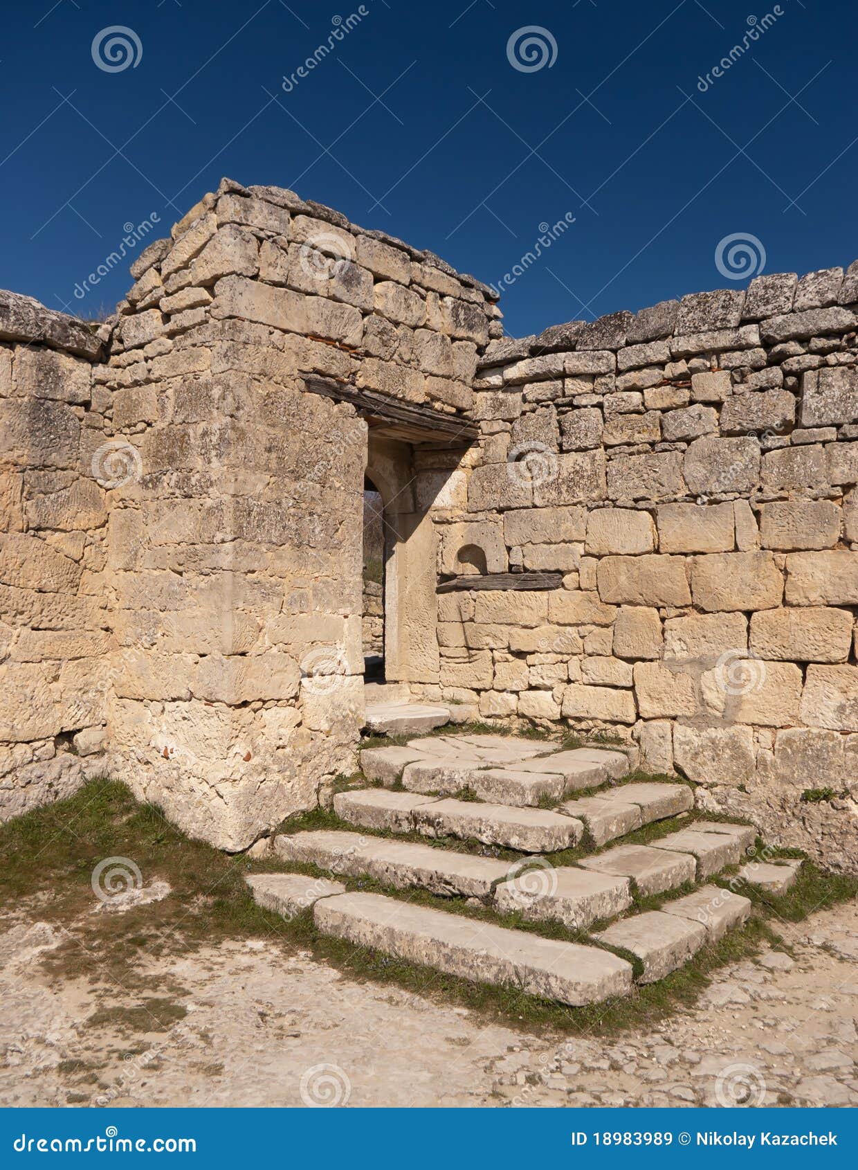 Ancient stone wall stock image. Image of blue, castle - 18983989