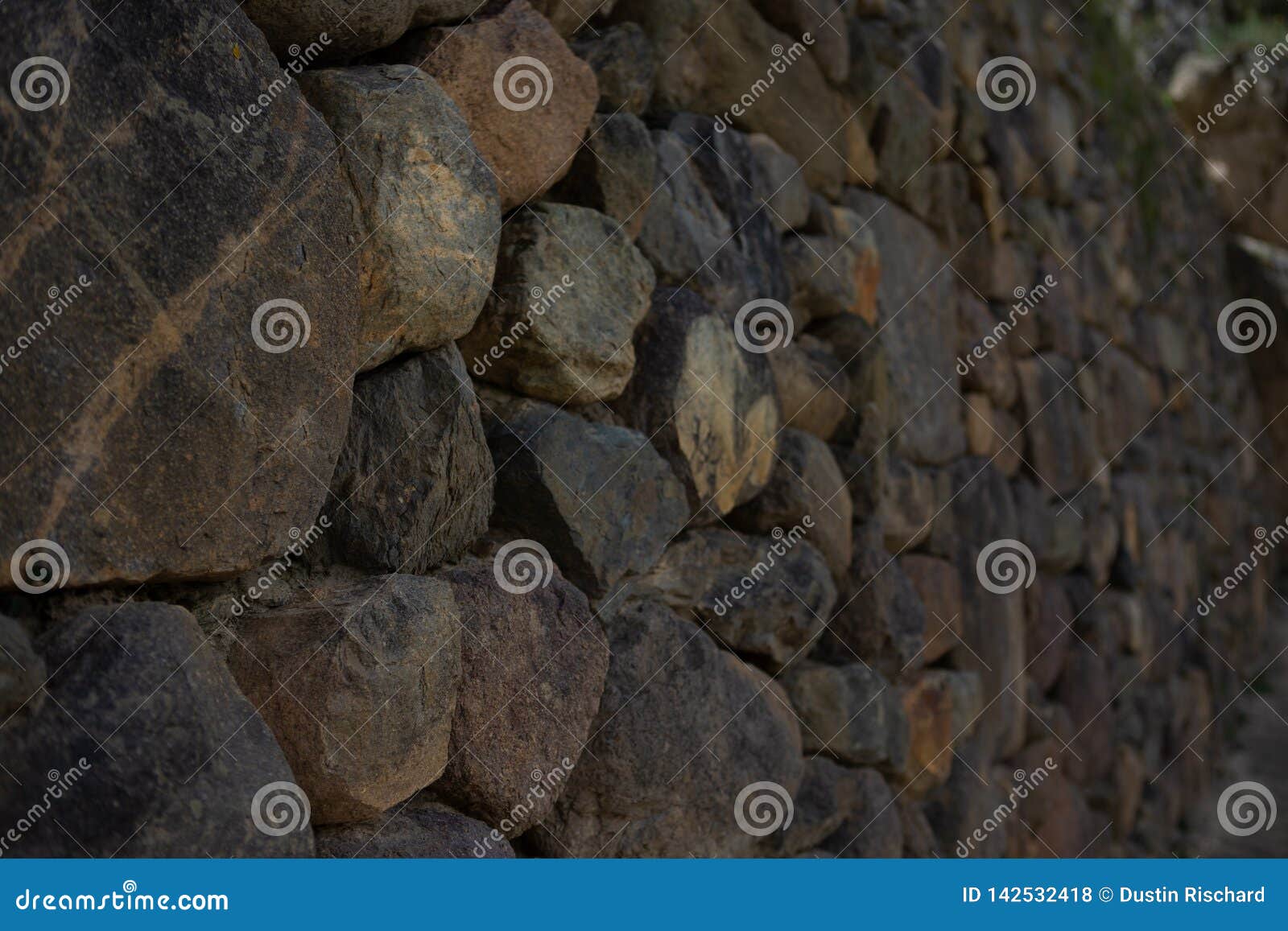 Ancient Stone Wall Build by the Inka in Ollantaytambo Stock Photo ...