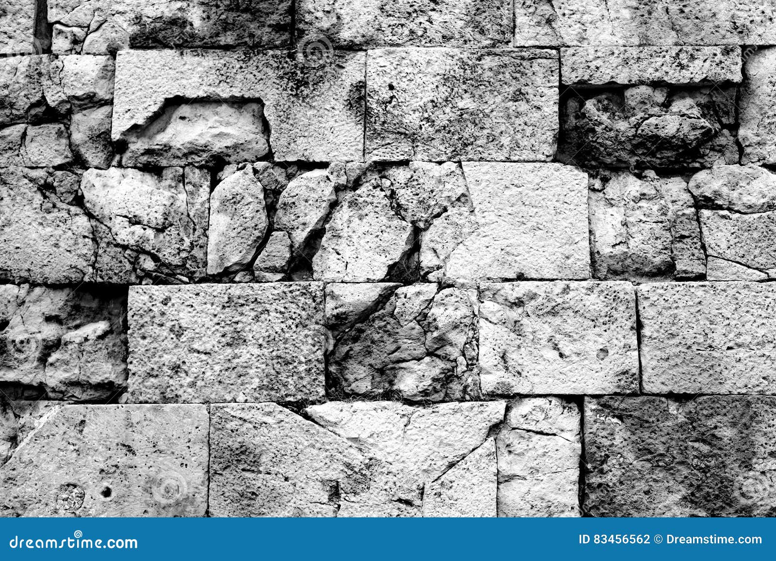 Ancient Stone Wall Close-up. Stock Photo - Image of building, curve ...