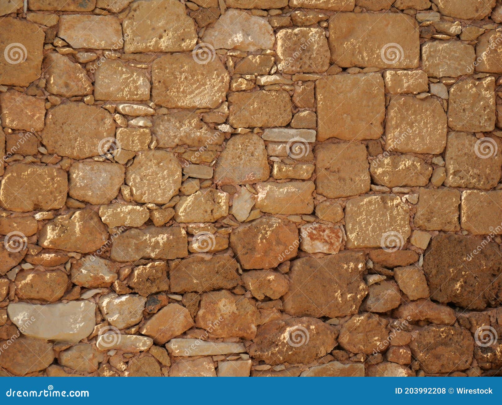 Ancient Stone Wall - Ruins of an Old Historical Castle Stock Photo ...