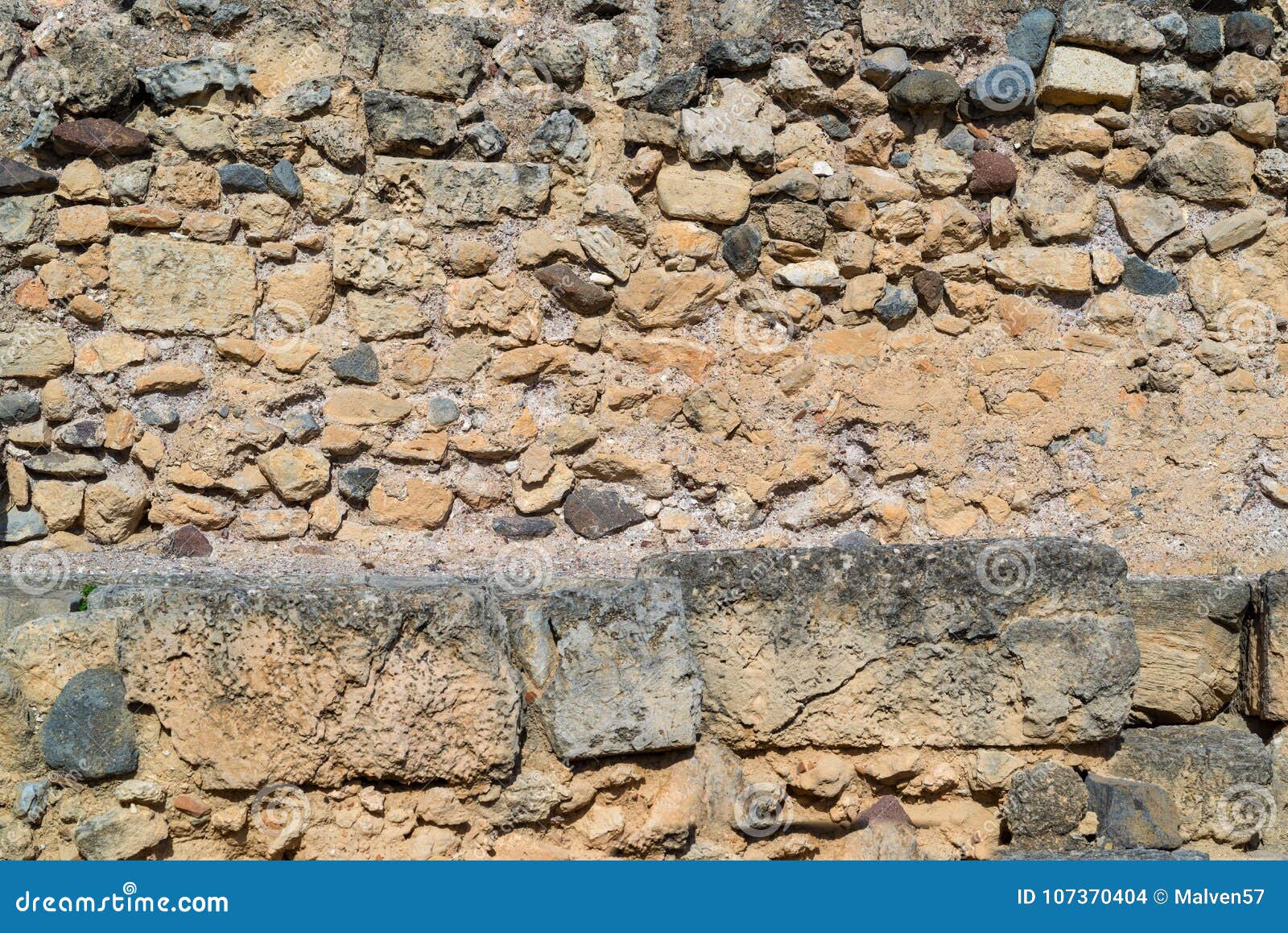 Ancient Stone Wall for a Background Stock Photo - Image of vintage ...