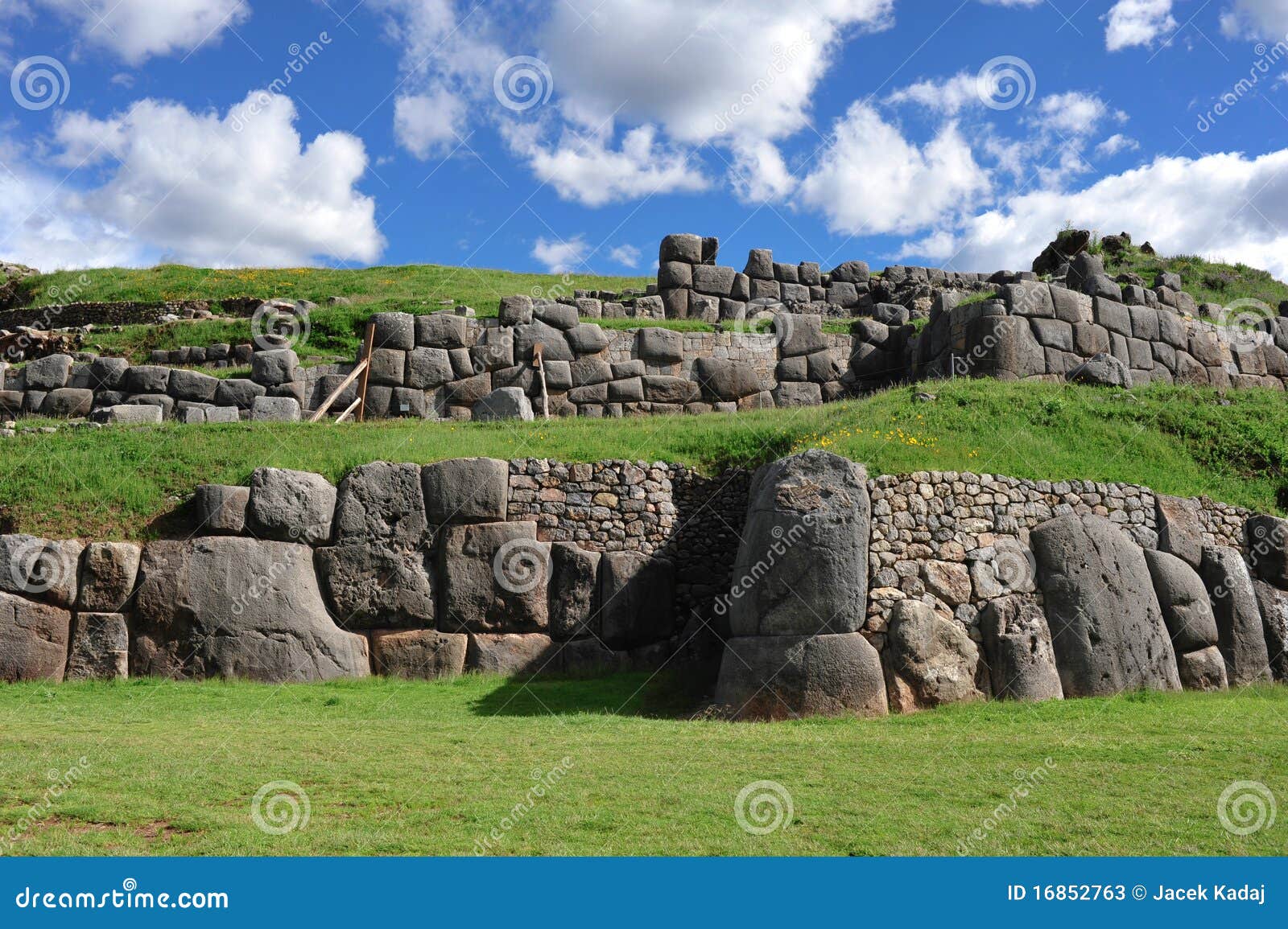 Ancient Stone Wall in SacsayhuamÃ¡n, Peru Stock Image - Image of ruins ...
