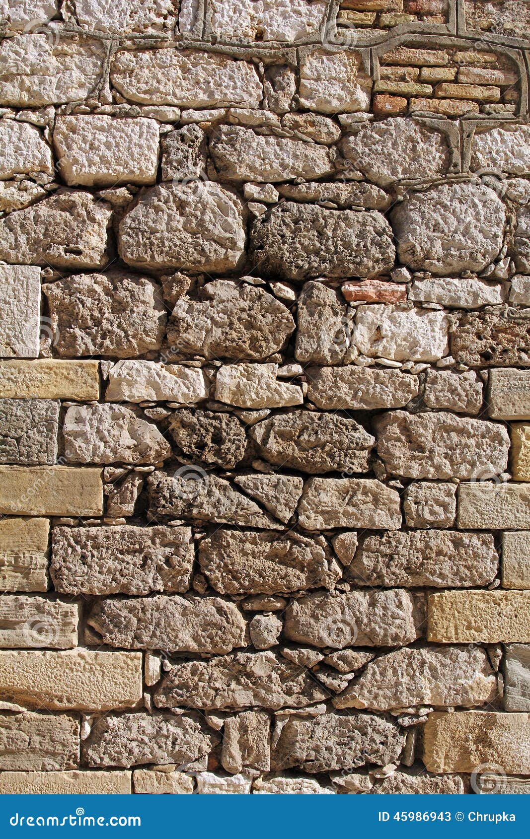 Ancient stone wall texture stock image. Image of mosaic - 45986943