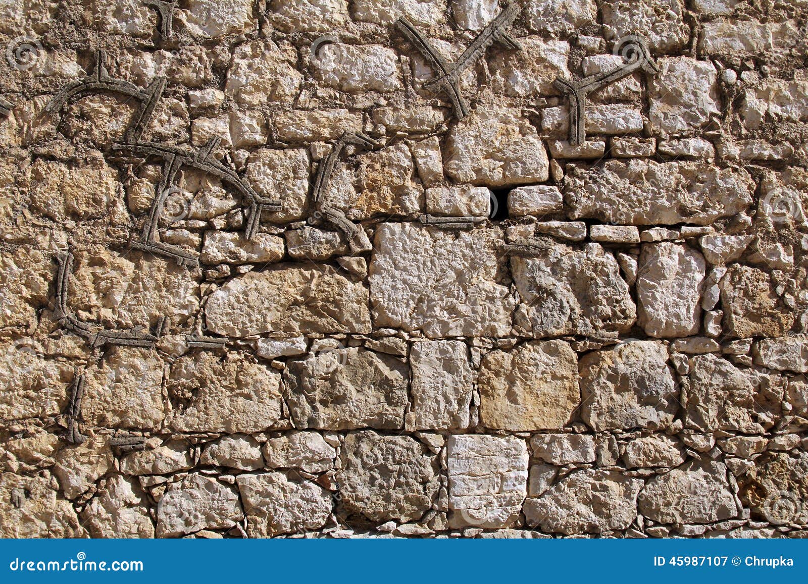 Ancient stone wall texture stock image. Image of decor - 45987107