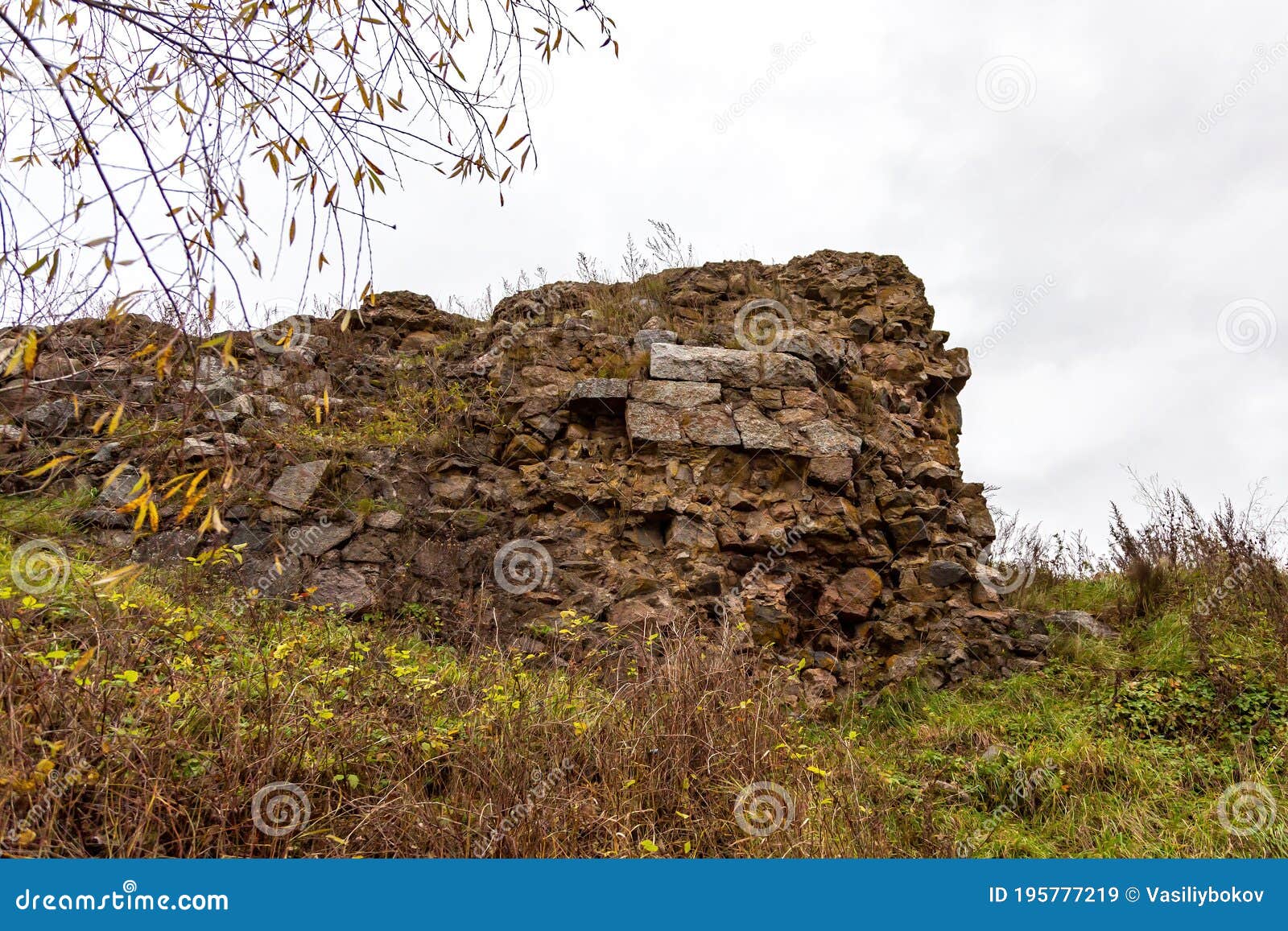 The ancient stone walls stock image. Image of europe - 195777219