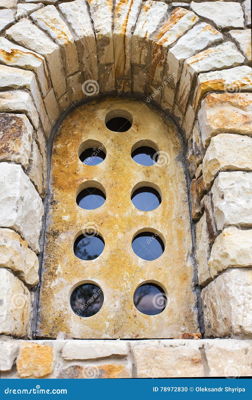 Ancient stone window stock photo. Image of home, real - 78972830