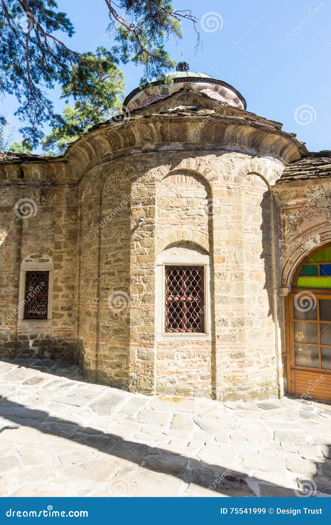 Ancient Stonework Temple Troyan Monastery in Bulgaria Stock Image ...