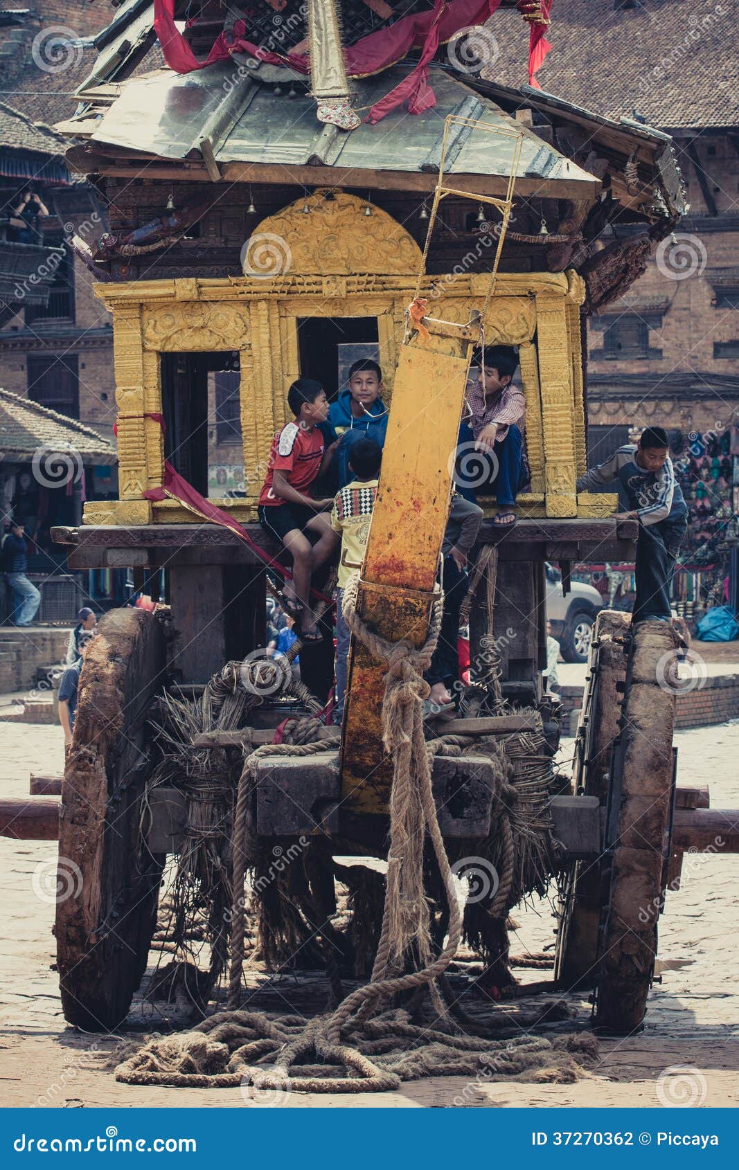 Ancient Strange Transport in Nepal Editorial Photography - Image of ...