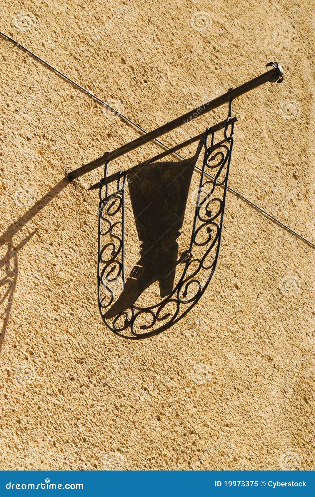 Ancient street signboard stock image. Image of wall, boot - 19973375