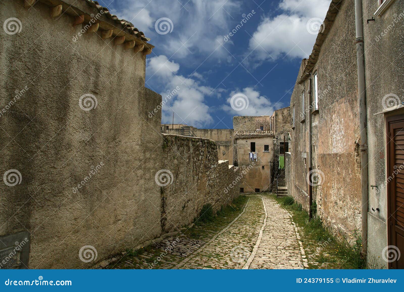 Ancient Streets. Erice, Sicily, Italy Stock Image - Image of ...