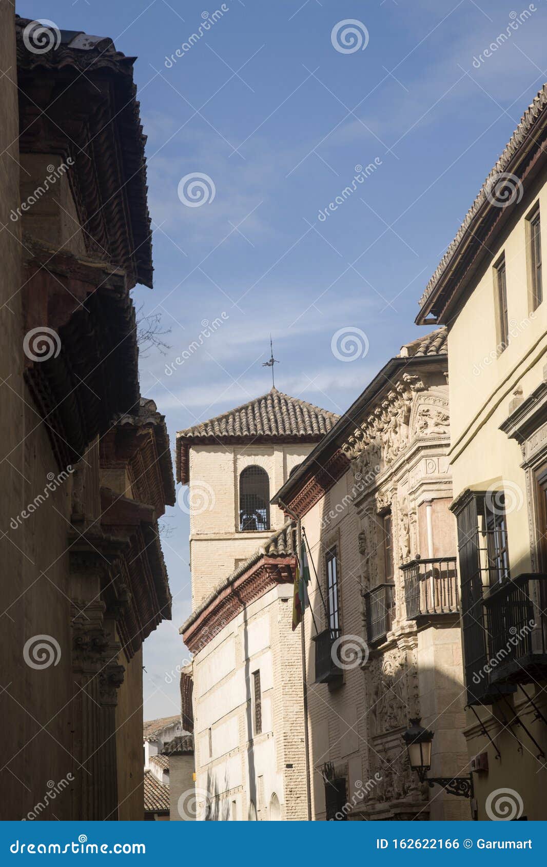 Ancient Streets in the Old Granada, Spain Stock Photo - Image of ...