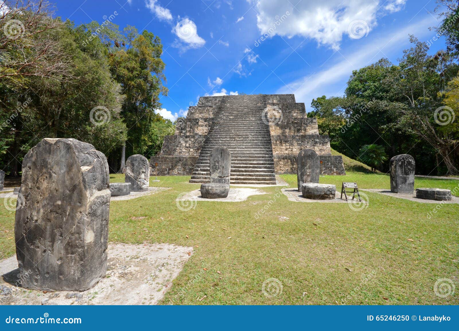 Ancient Structure in Tikal National Park Stock Photo - Image of ...