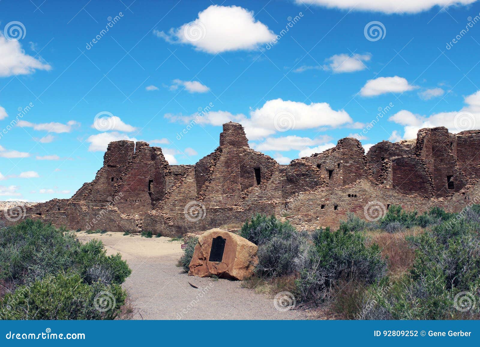 Ancient Structures at Chaco Stock Photo - Image of structures, high ...