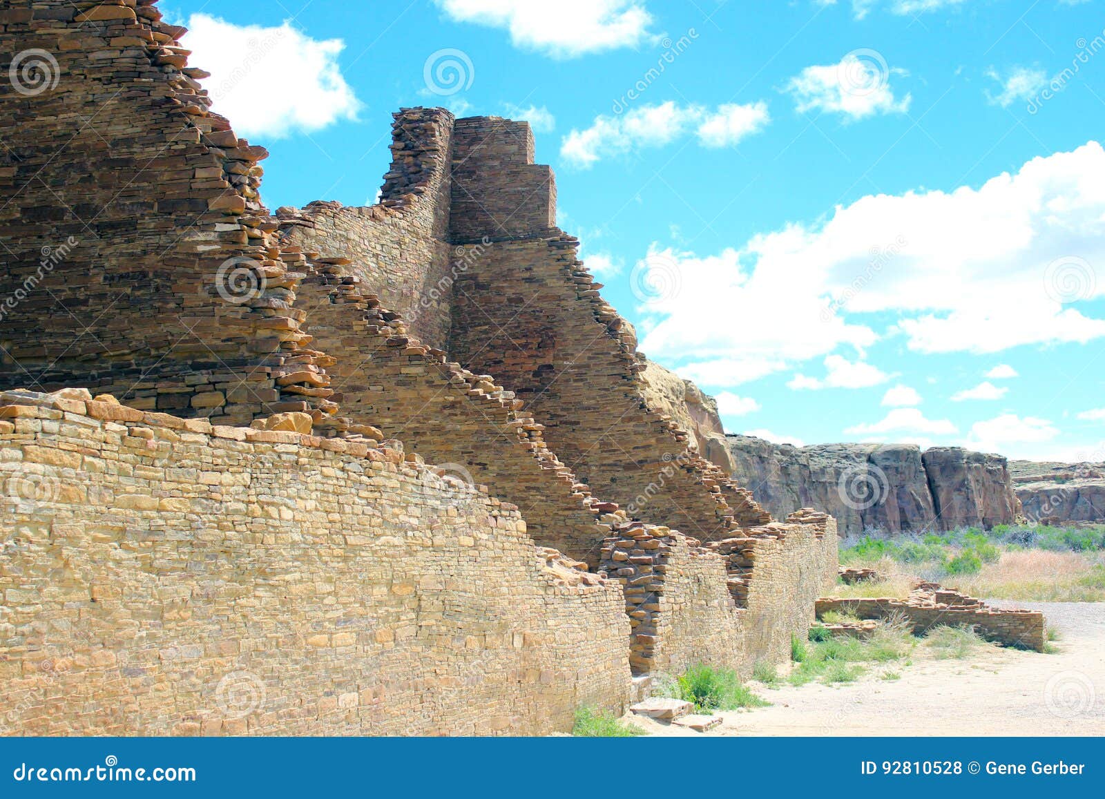 Ancient Structures at Chaco Stock Photo - Image of landscape, monuments ...
