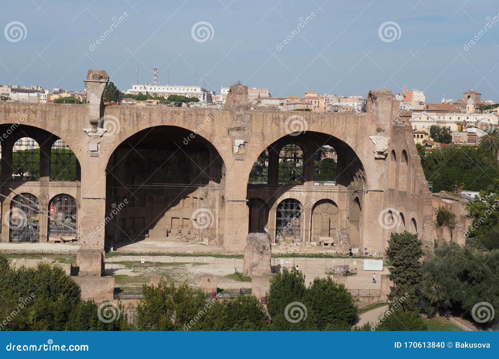 Ancient Structures of the Roman Forum Stock Photo - Image of italian ...