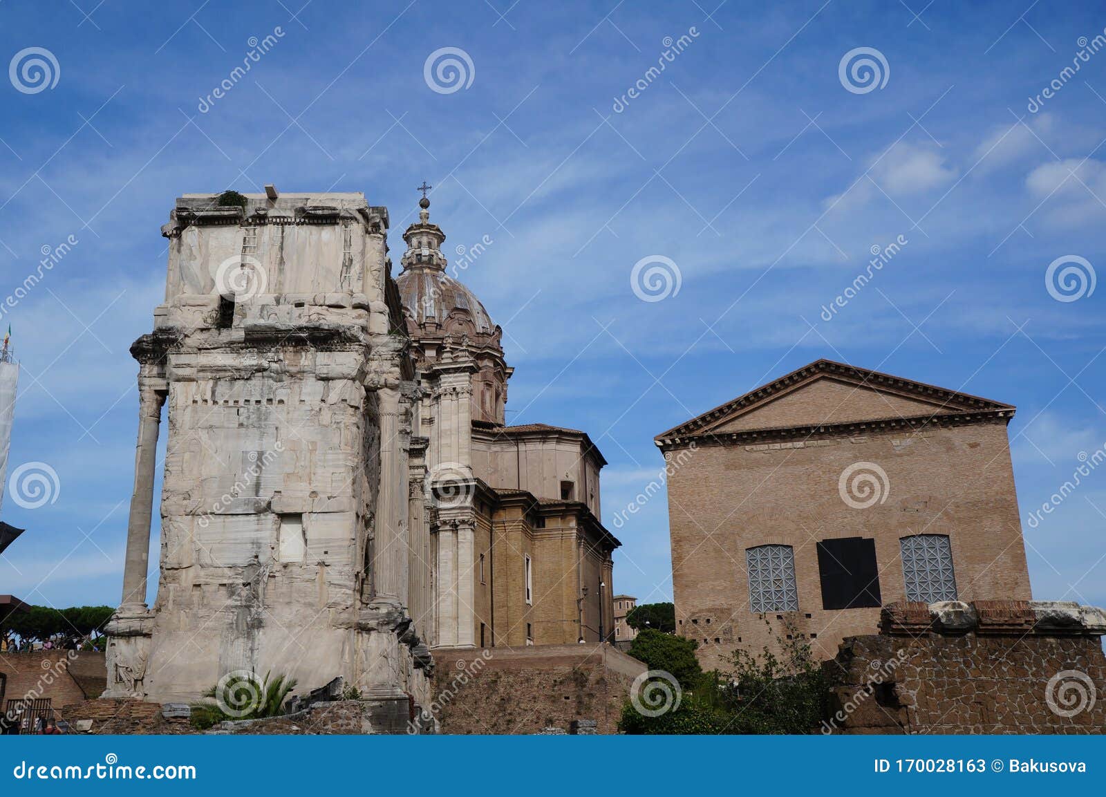 Ancient Structures of the Roman Forum Stock Image - Image of marble ...