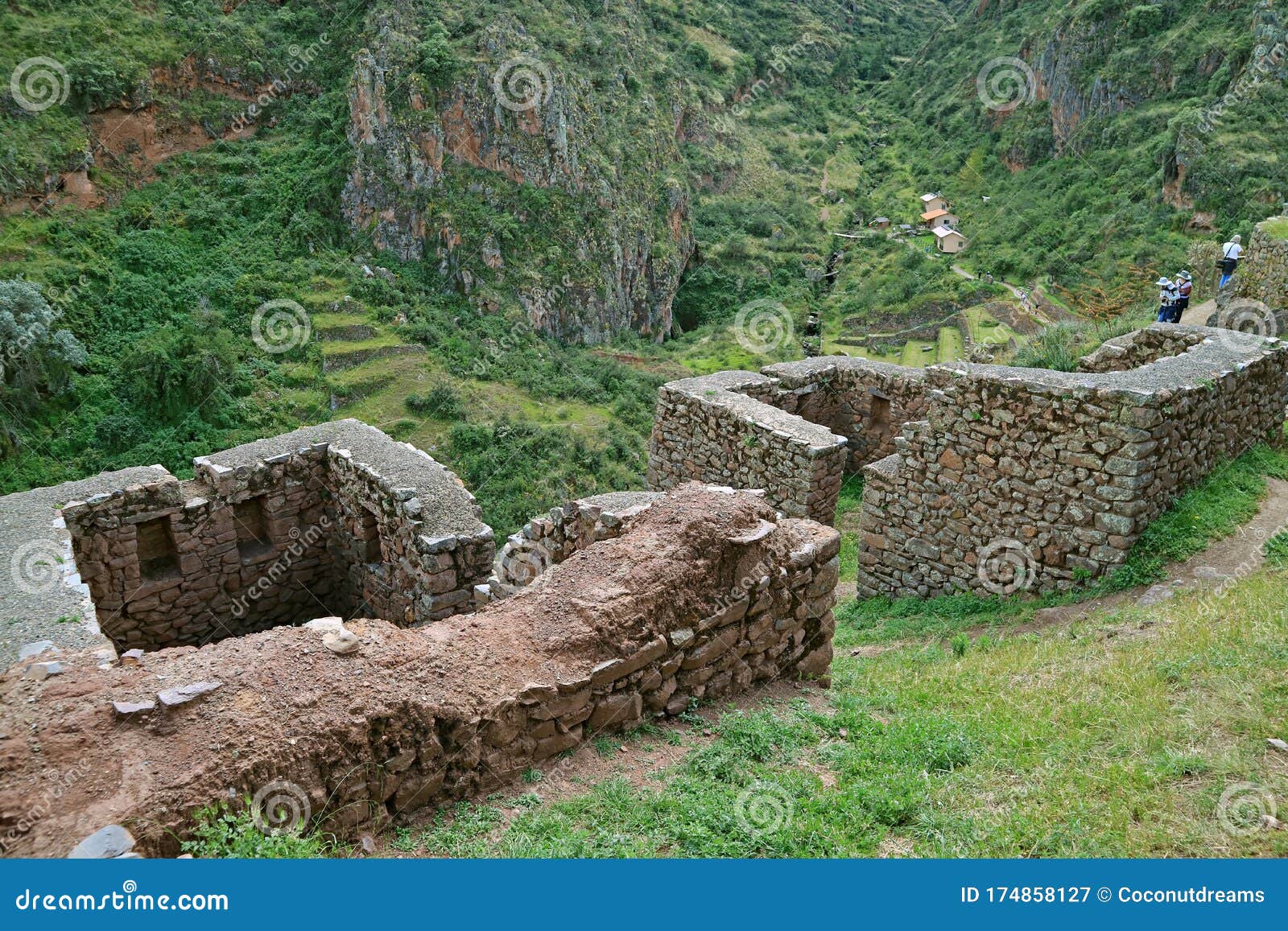 The Ancient Structures Ruins in Pisac Archaeological Complex, Sacred ...