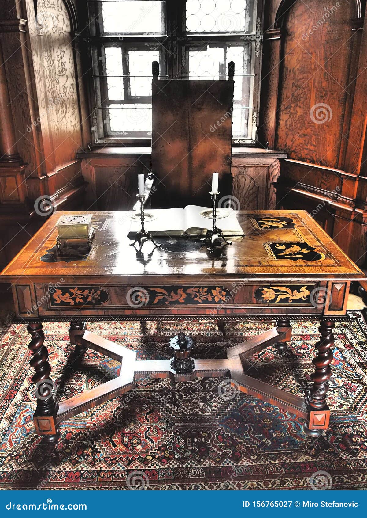 Ancient Study, when the Table is Nicely Decorated and Everything in ...