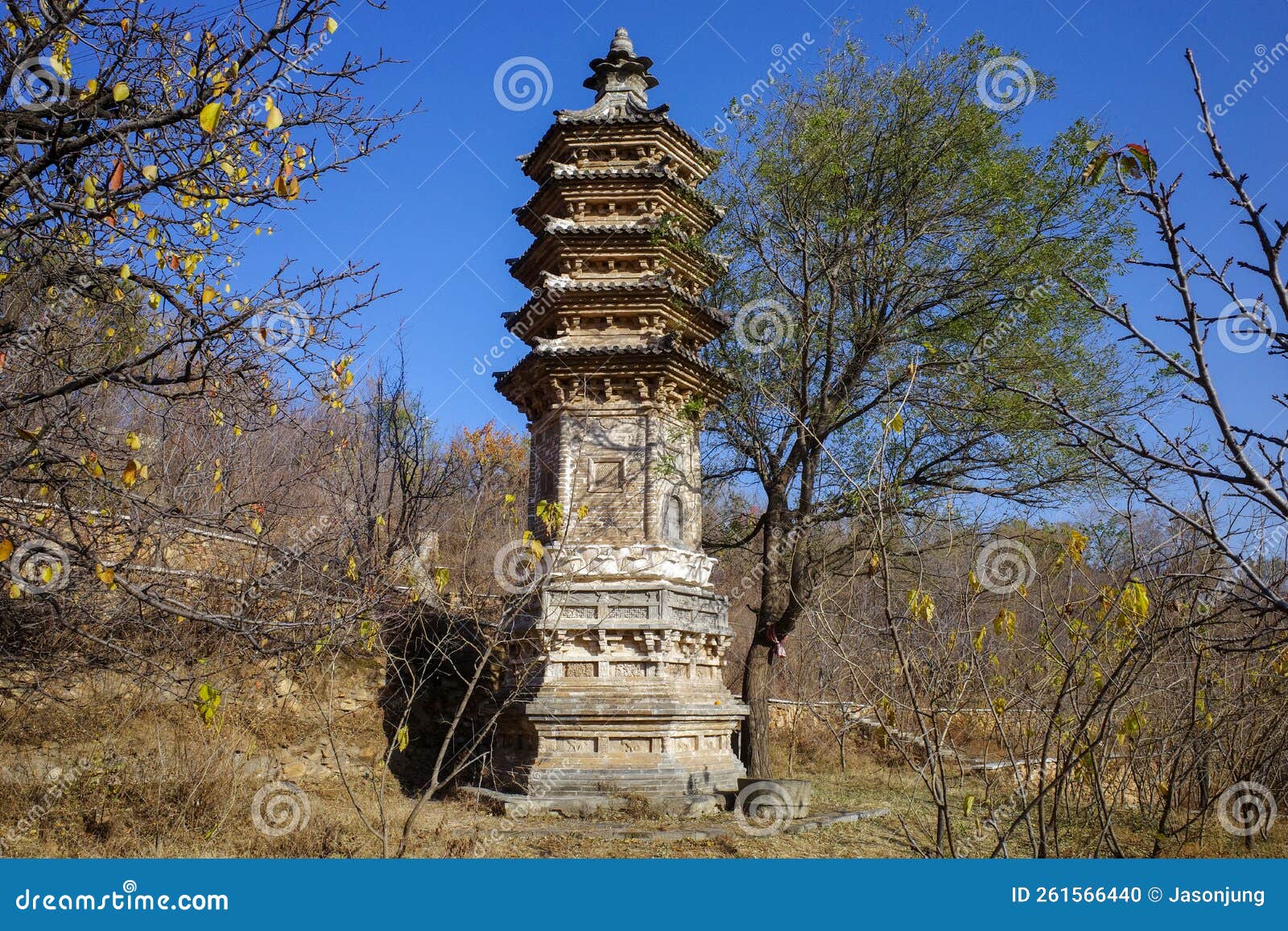 Ancient stupa with brick stock photo. Image of building - 261566440
