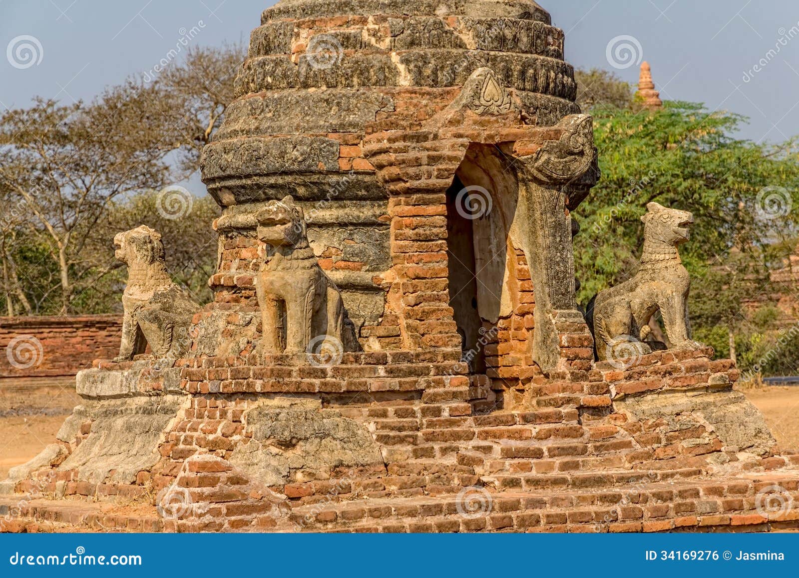 Ancient stupa in Old Bagan stock photo. Image of asian - 34169276