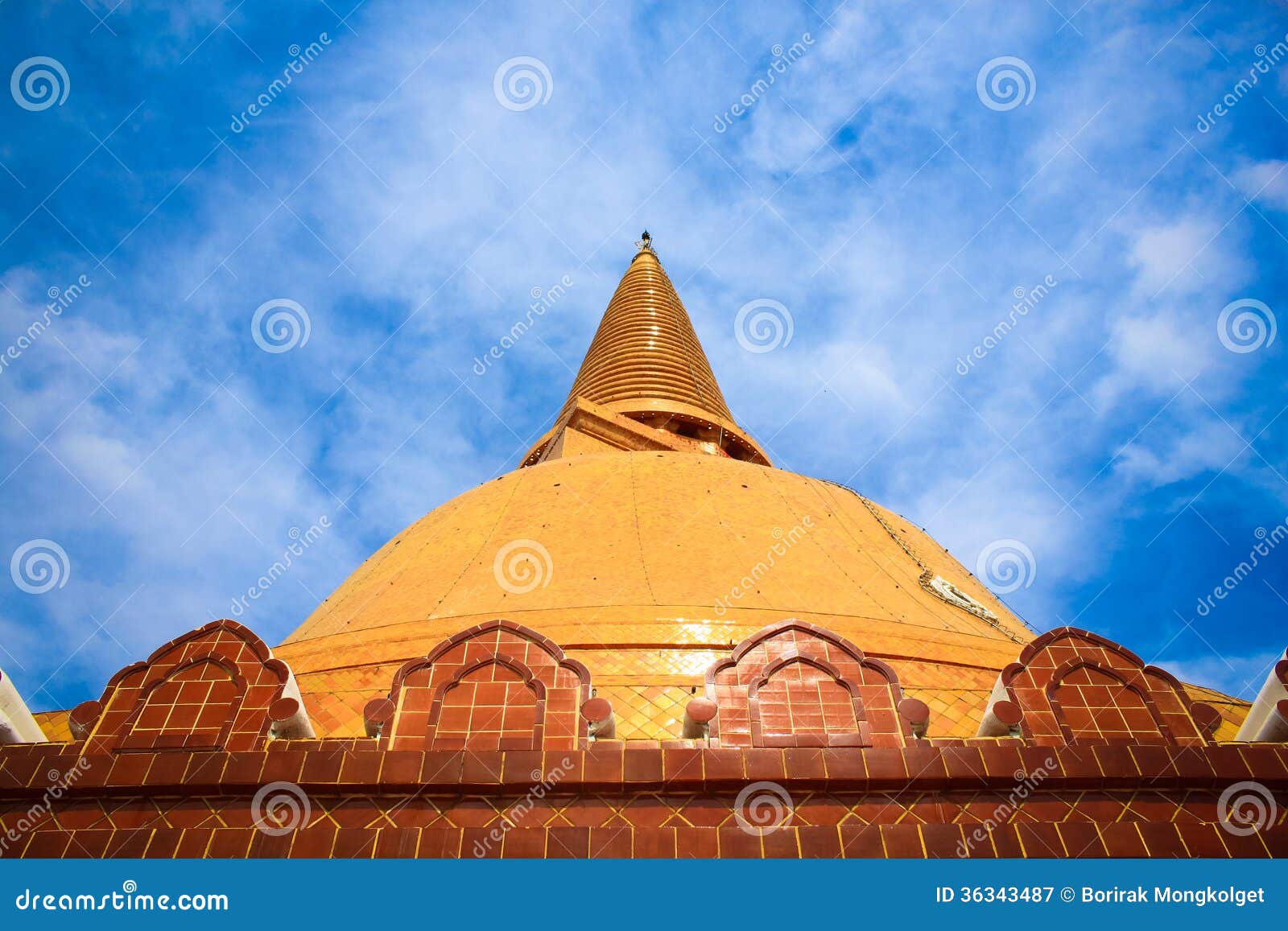 The Ancient Stupa of Phra Pathom Chedi Stock Image - Image of culture ...