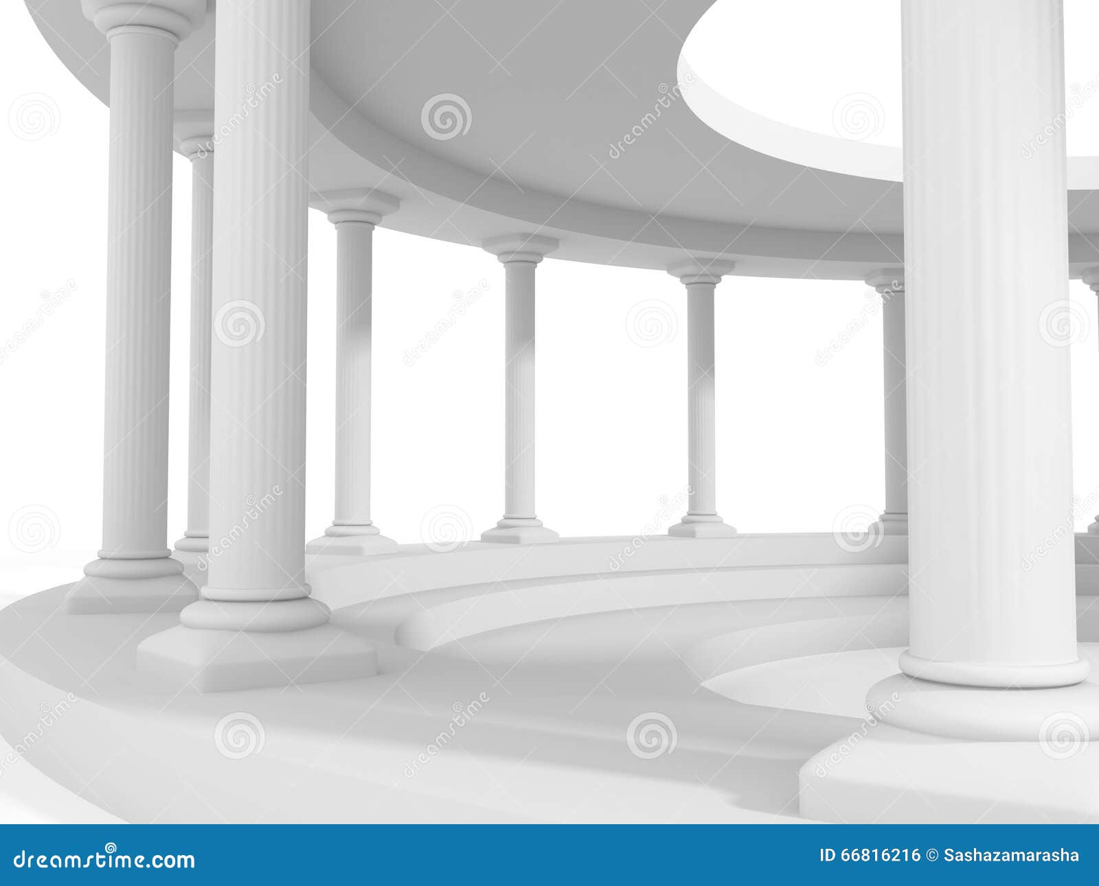 Ancient Style Column Architecture Design Background Stock Illustration ...