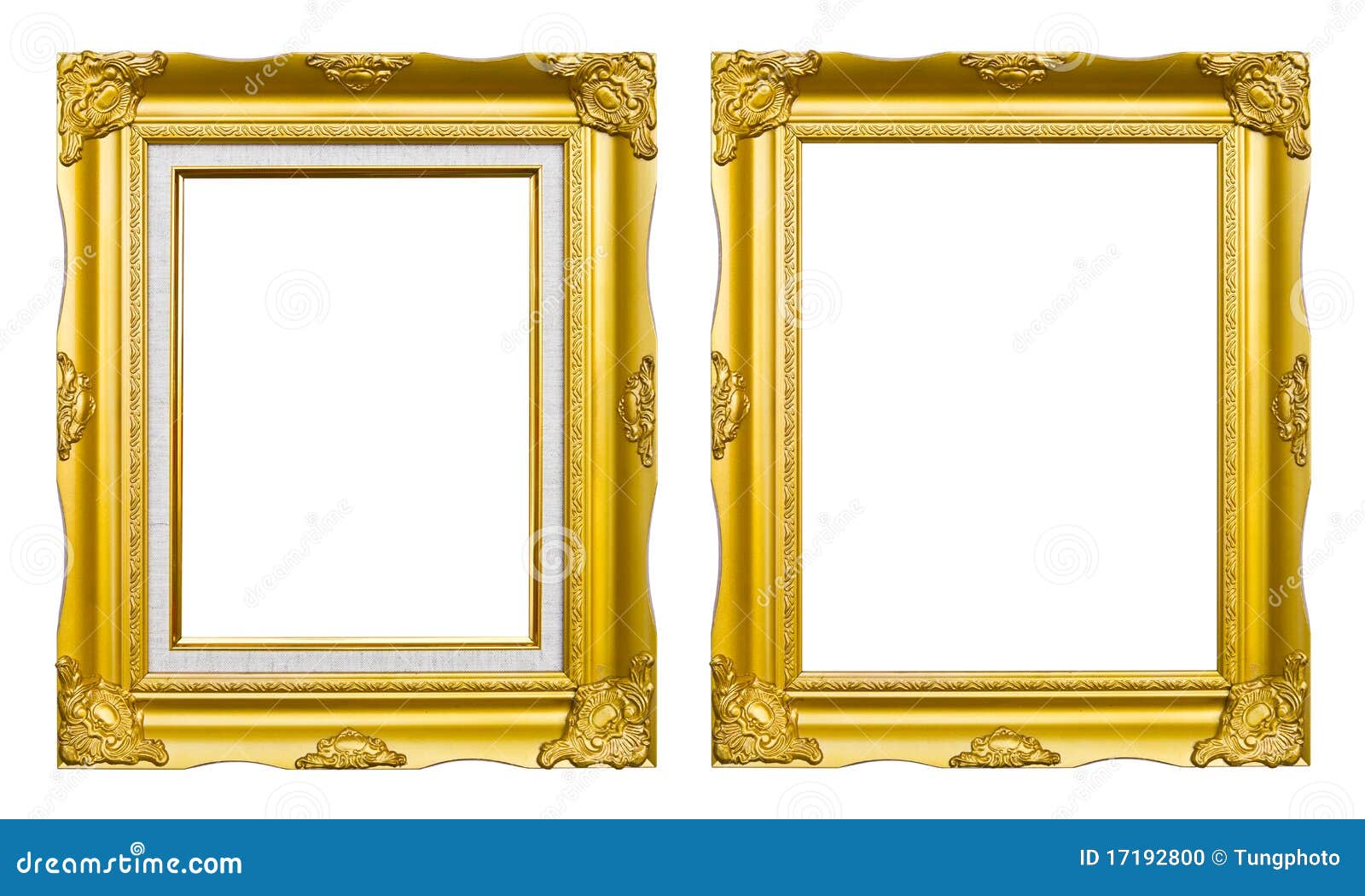 Ancient Style Golden Photo Image Frame Stock Photo - Image of ...