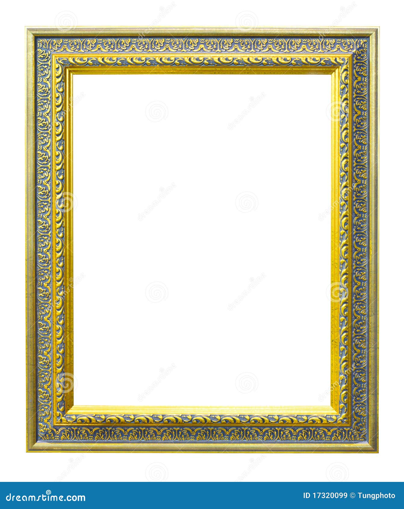 Ancient Style Golden Photo Image Frame Stock Image - Image of edge ...