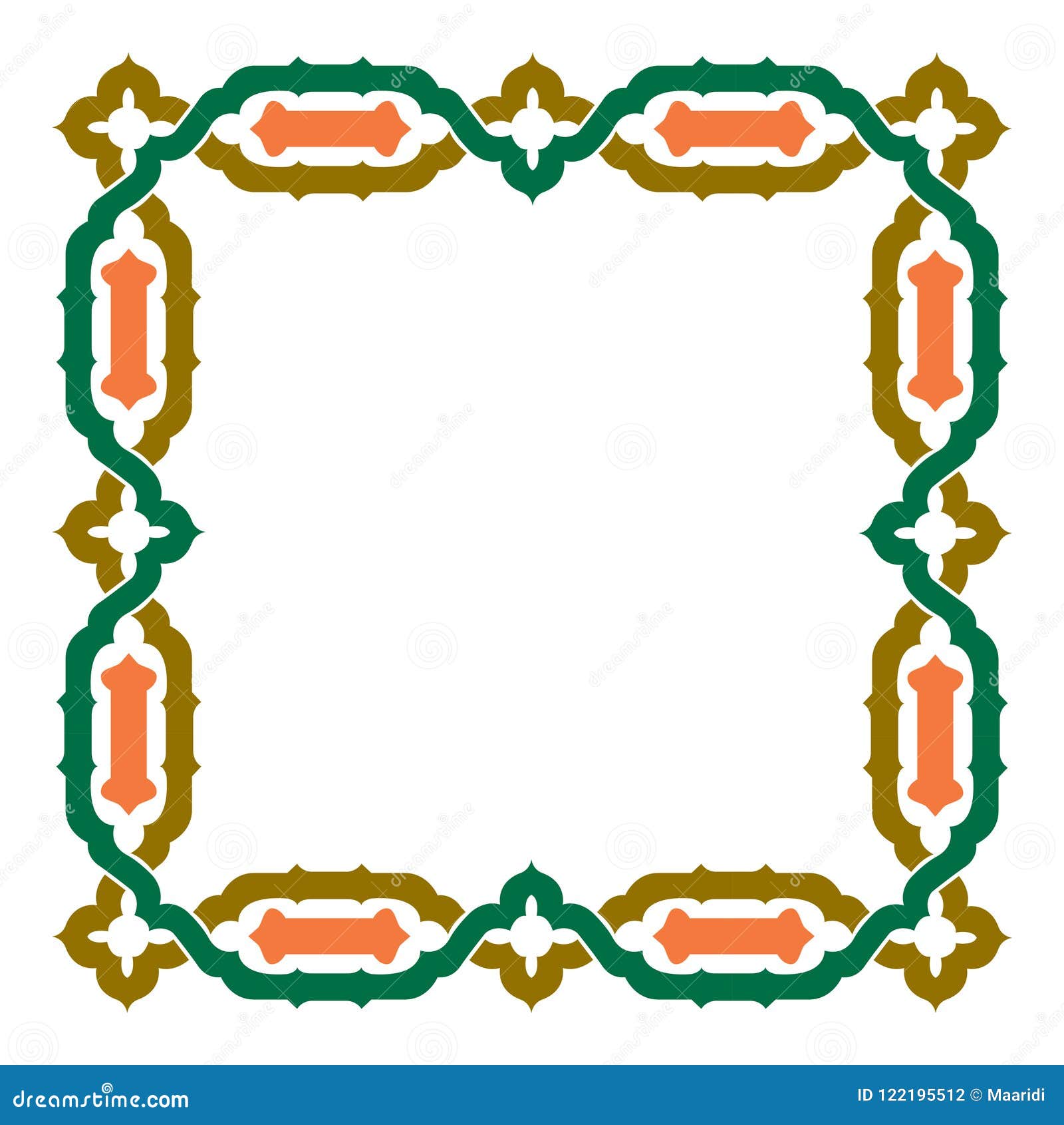 Ancient Style Square Border Stock Vector - Illustration of garnished ...
