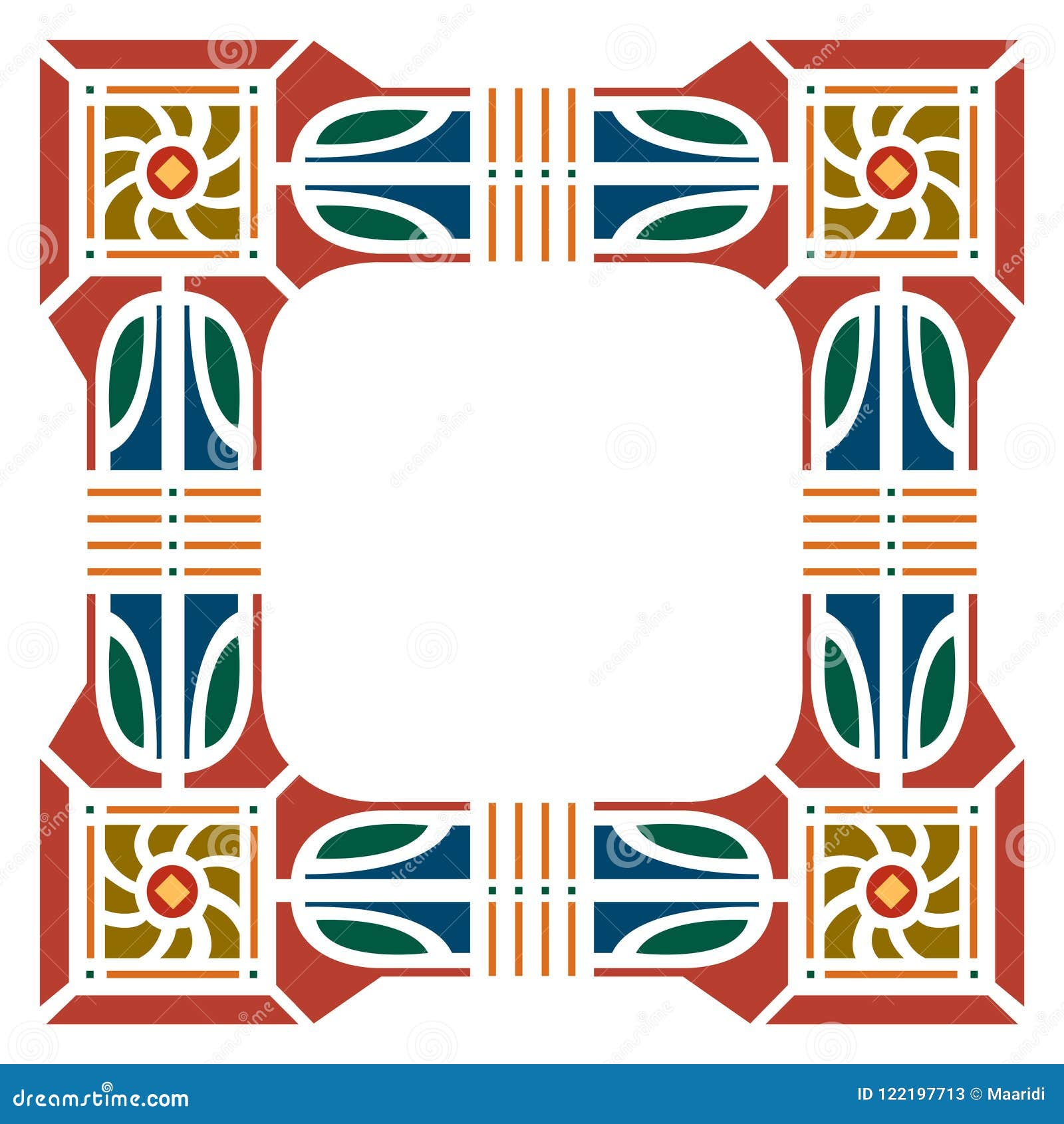 Ancient Style Square Border Stock Vector - Illustration of graphic ...
