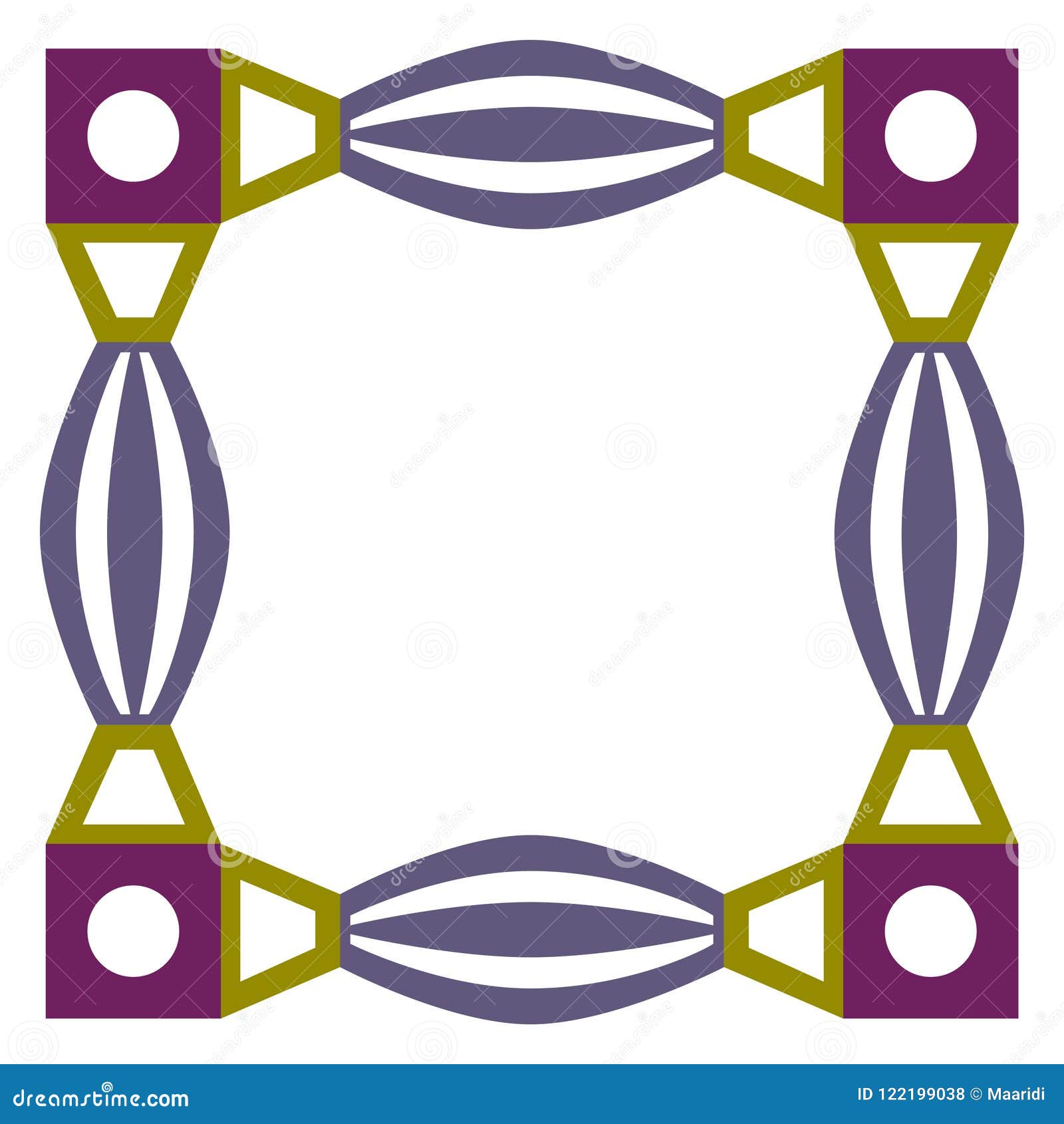 Ancient Style Square Border Stock Vector - Illustration of decor ...