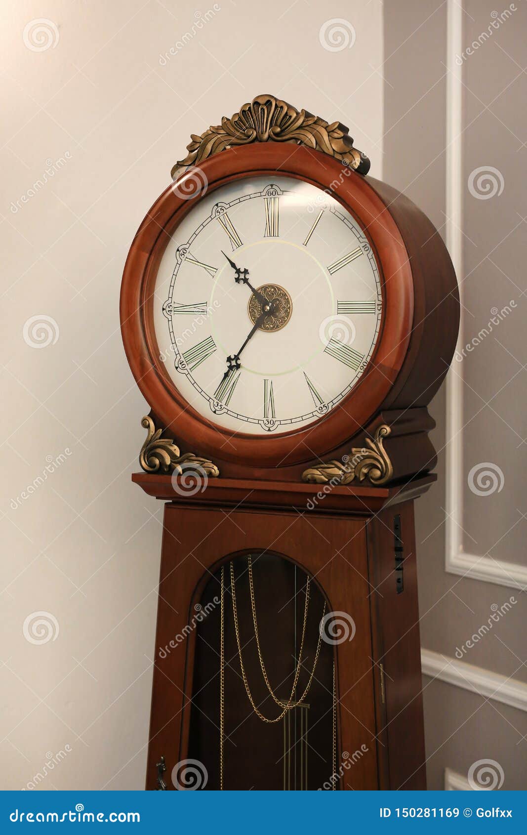 Ancient Style Standing Pendulum Clock in the House Stock Image - Image ...