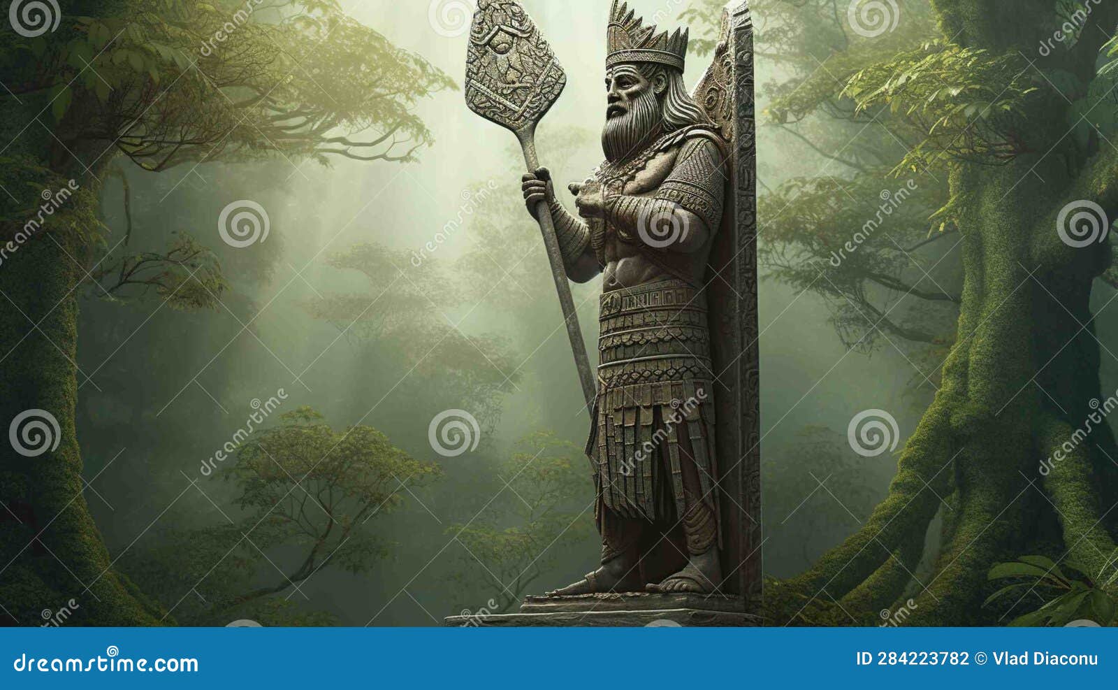 Ancient Sumerian Anunnaki God Enki Stock Illustration Illustration Of Temple Fresh 284223782