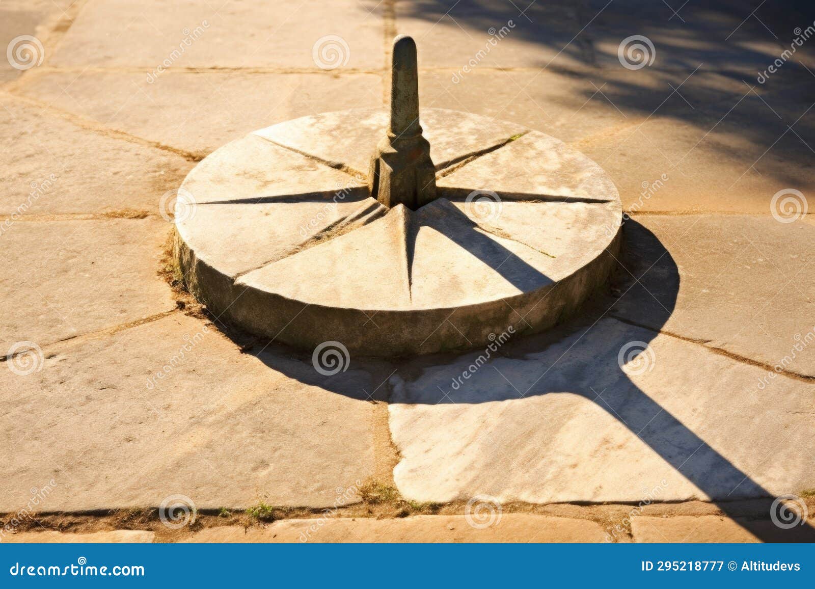 An Ancient Sundial Casting a Shadow in Sunlight Stock Image - Image of ...