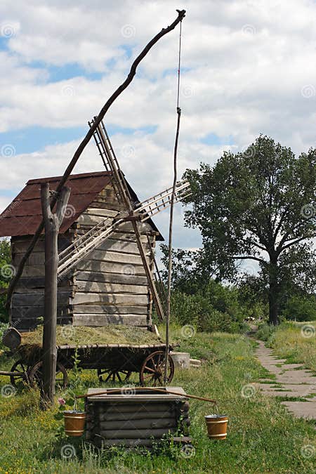 Ancient sweep and windmill stock photo. Image of culture - 7751644